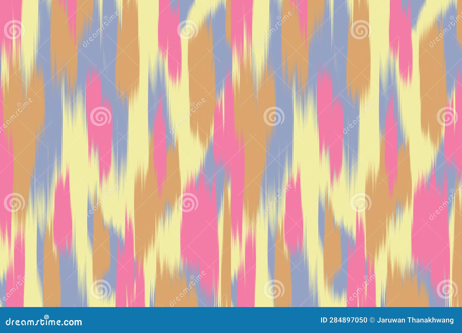 Uzbek Ikat Silk Fabric Pattern, Indigo Blue And White Colors Cartoon ...