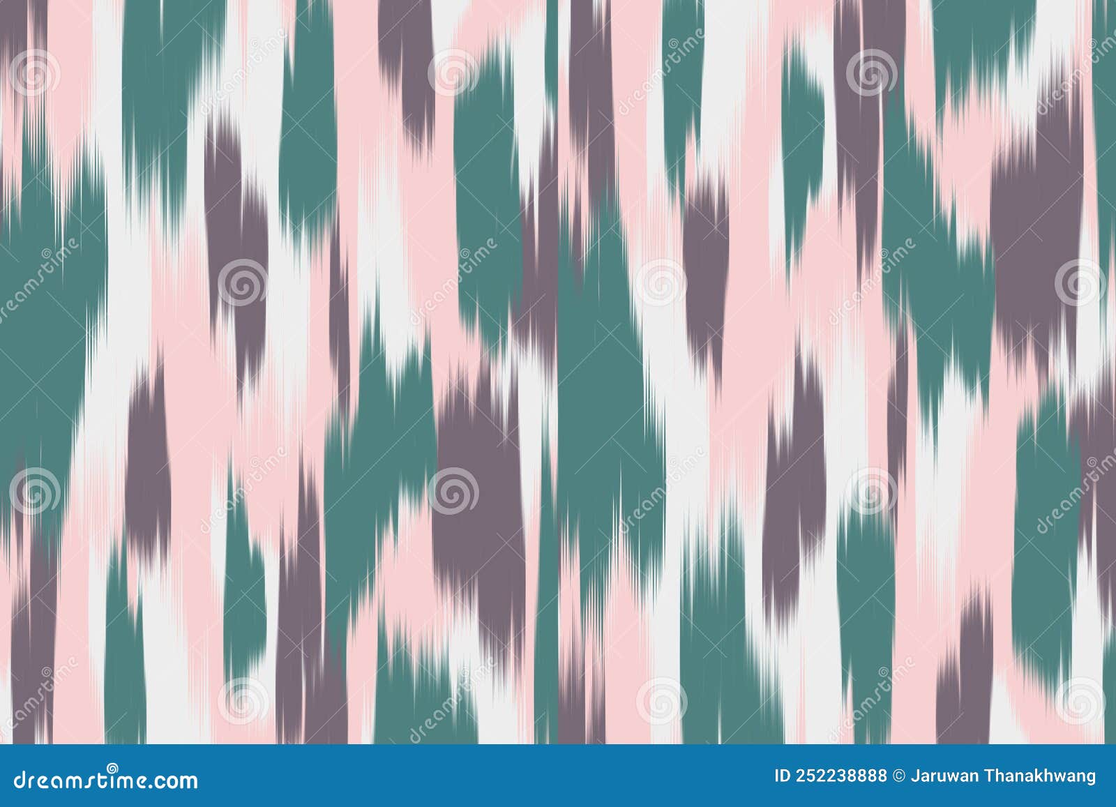 Uzbek Ikat Pattern and Fabric in Uzbekistan. Stock Illustration ...
