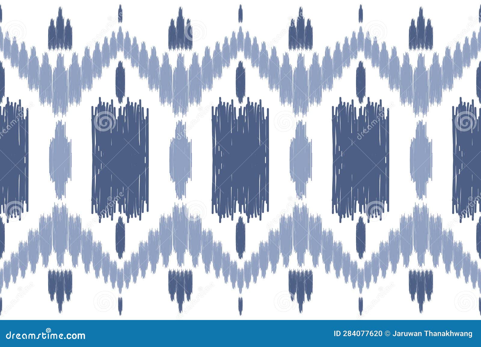 Uzbek Ikat Pattern and Fabric in Uzbekistan. Stock Illustration ...