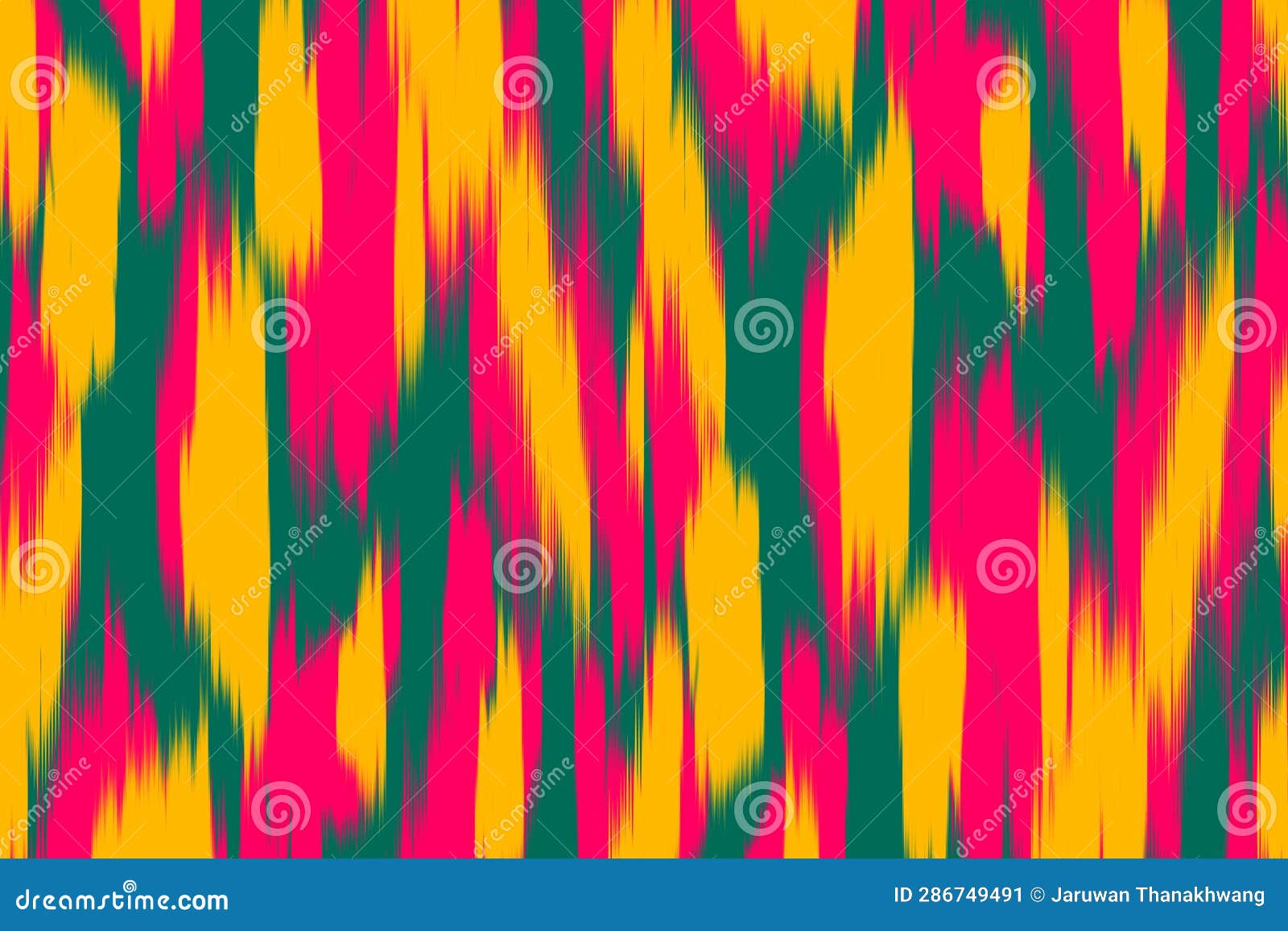 Uzbek Ikat Pattern and Fabric in Uzbekistan. Stock Illustration ...