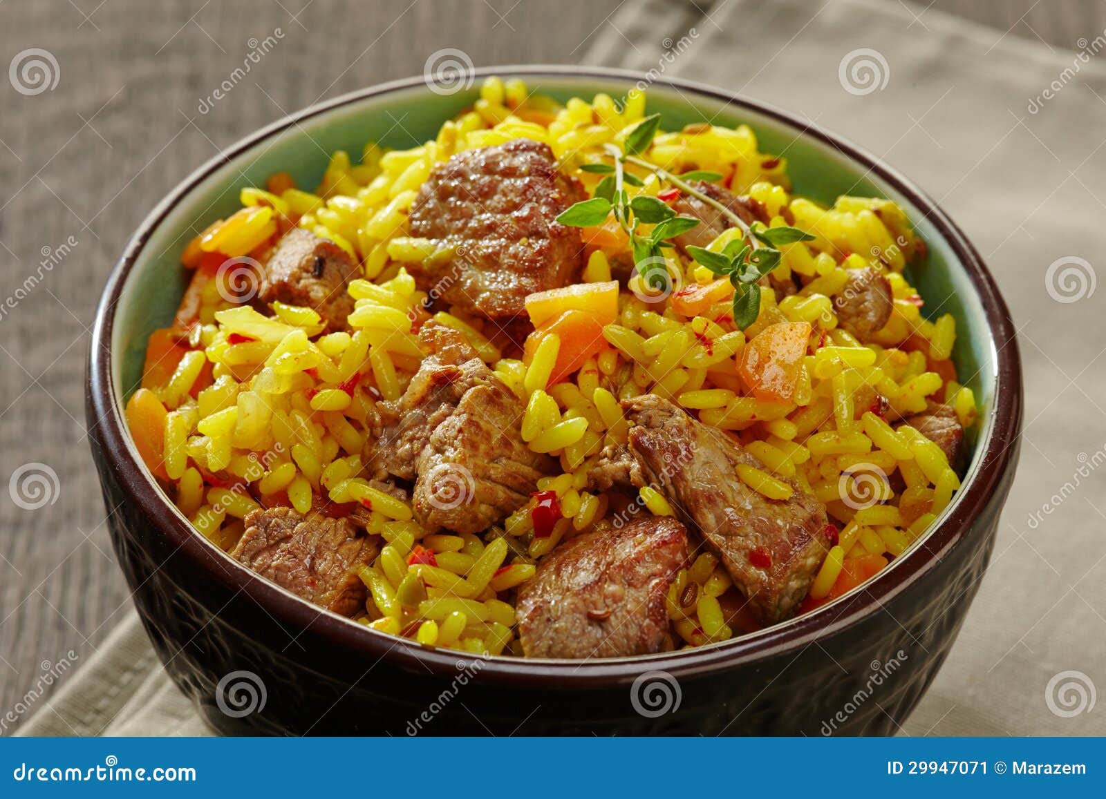 Uzbek national dish plov stock image. Image of carrot - 29947071