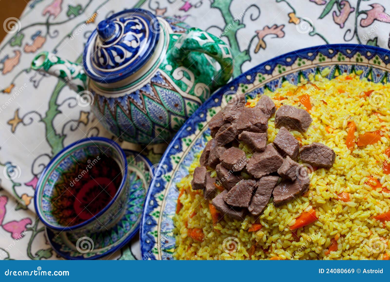 Uzbek pilaf stock image. Image of ingredients, dish, pialat - 24080669