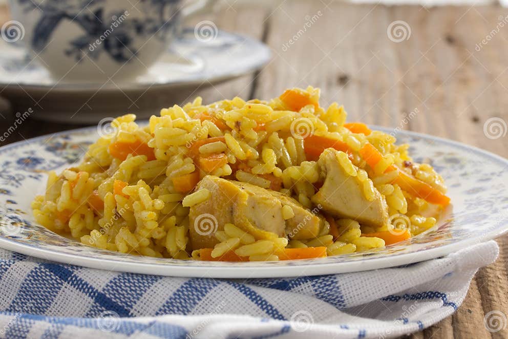 Uzbek plov. stock image. Image of lunch, spice, pilaf - 32135071