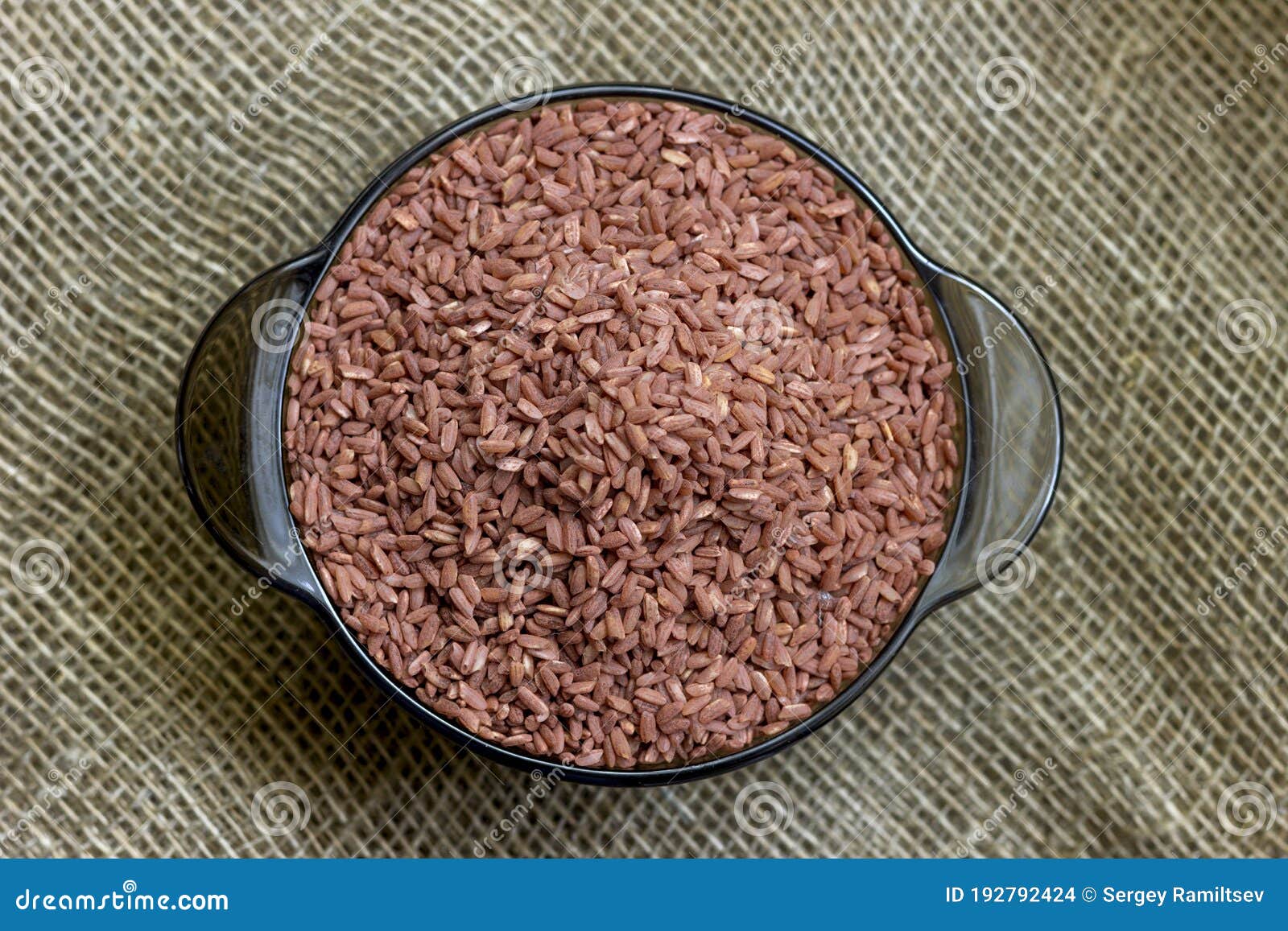 Uzbek Rice Devzira for Cooking Pilaf in a Round Cup Stock Photo - Image ...