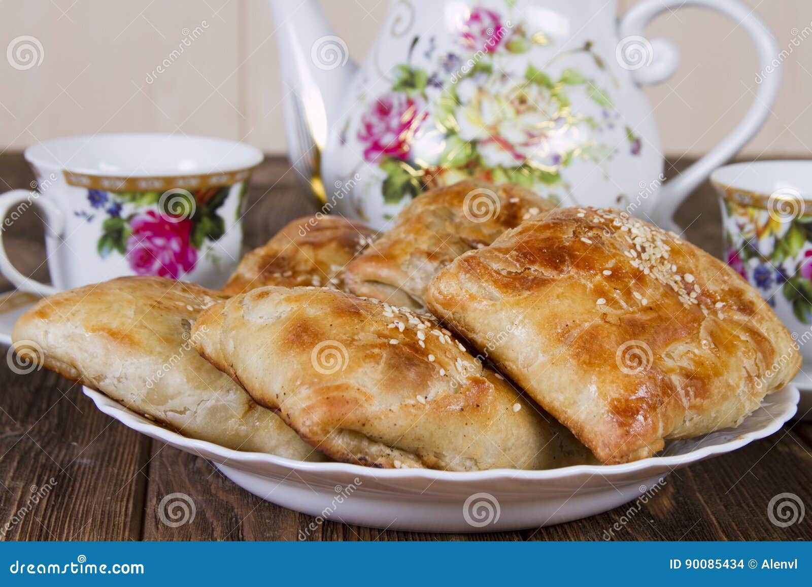 Uzbek samsa homemade stock photo. Image of homemade, baked - 90085434