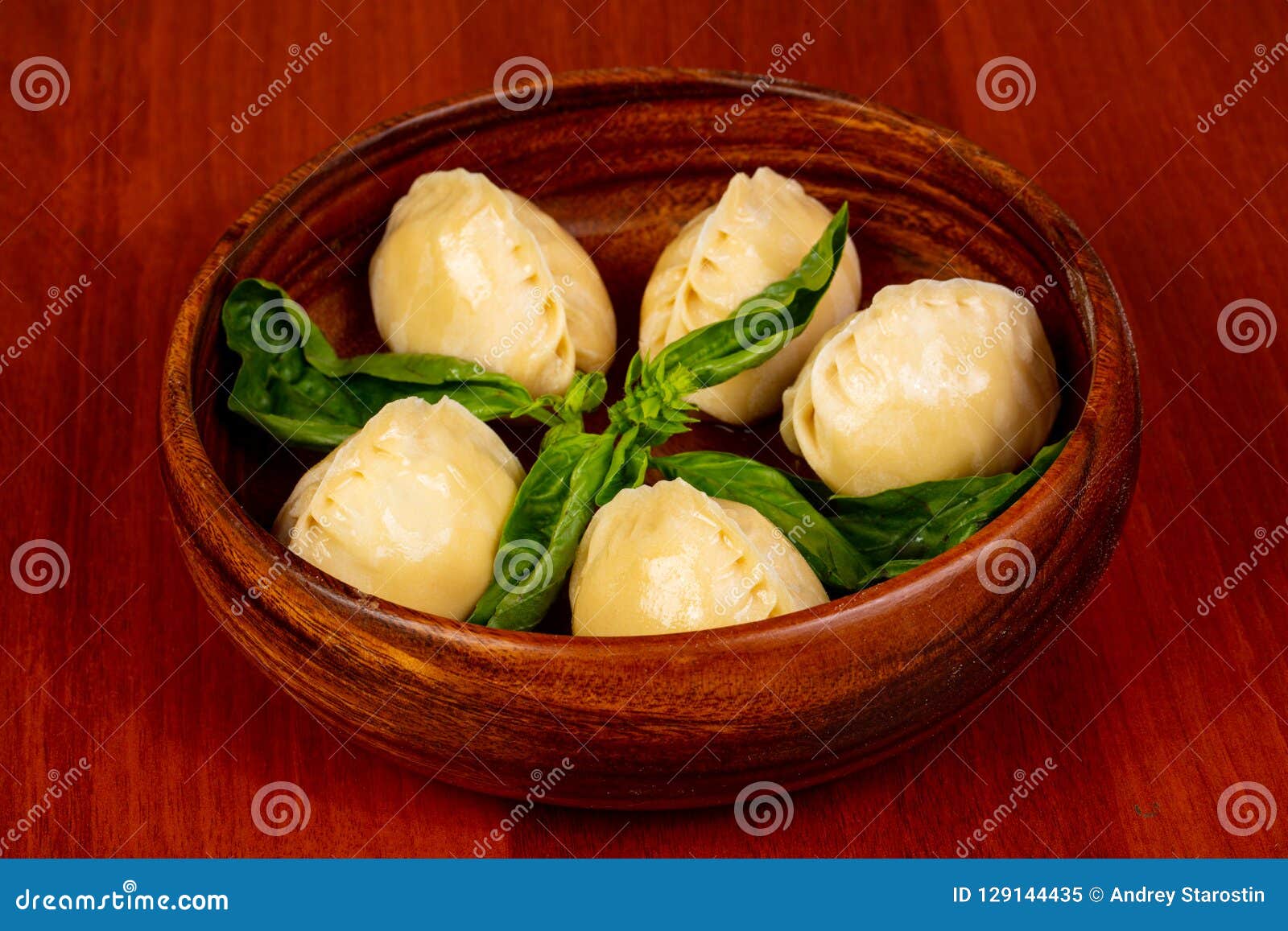 Uzbek Traditional Dumplings - Manti Stock Image - Image of asian ...