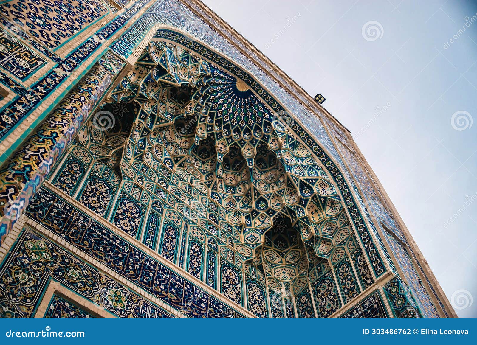 Uzbekistan Exterior Decoration, Pattern in Samarkand. Central Asia ...