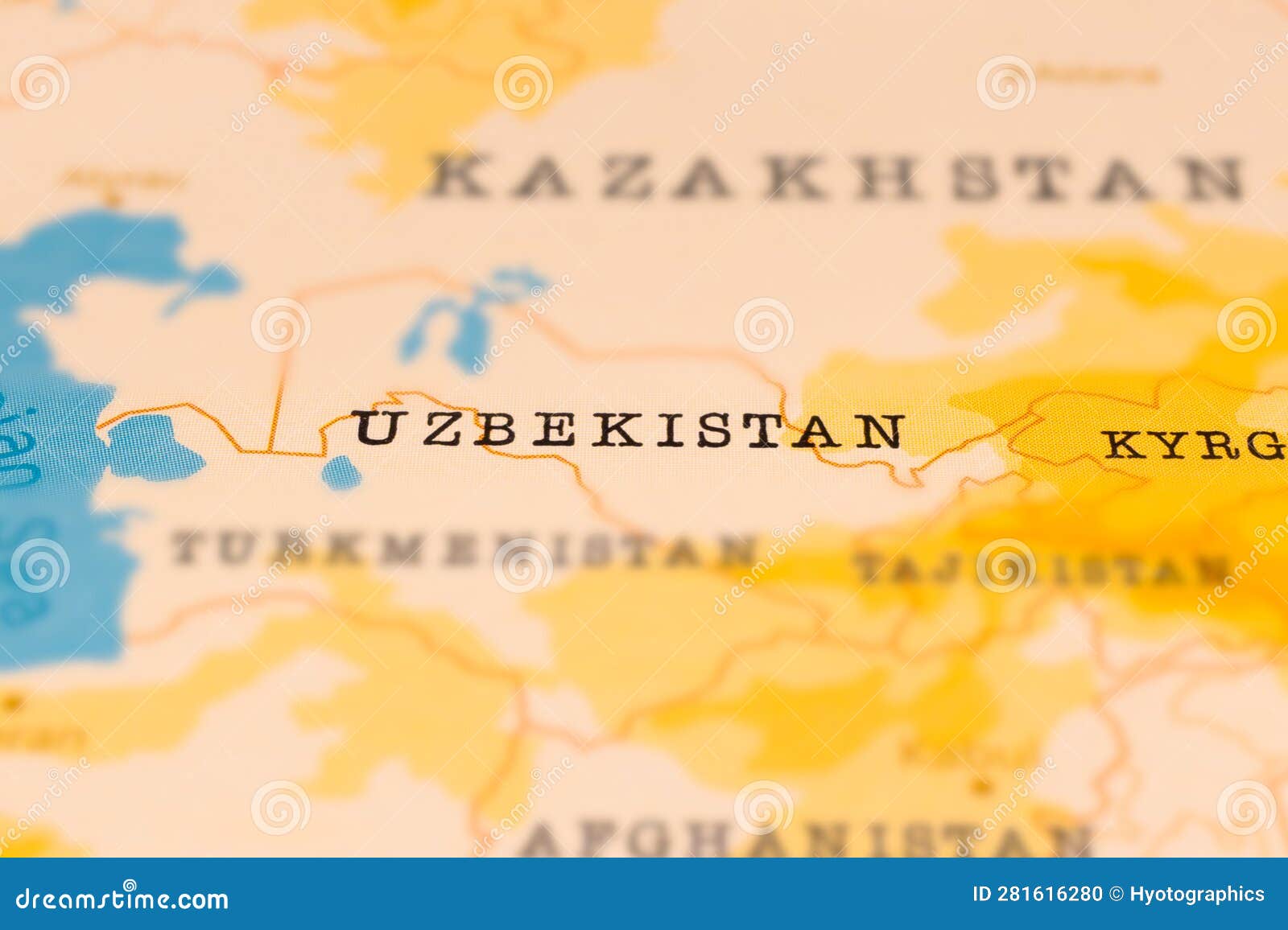 uzbekistan on a world map