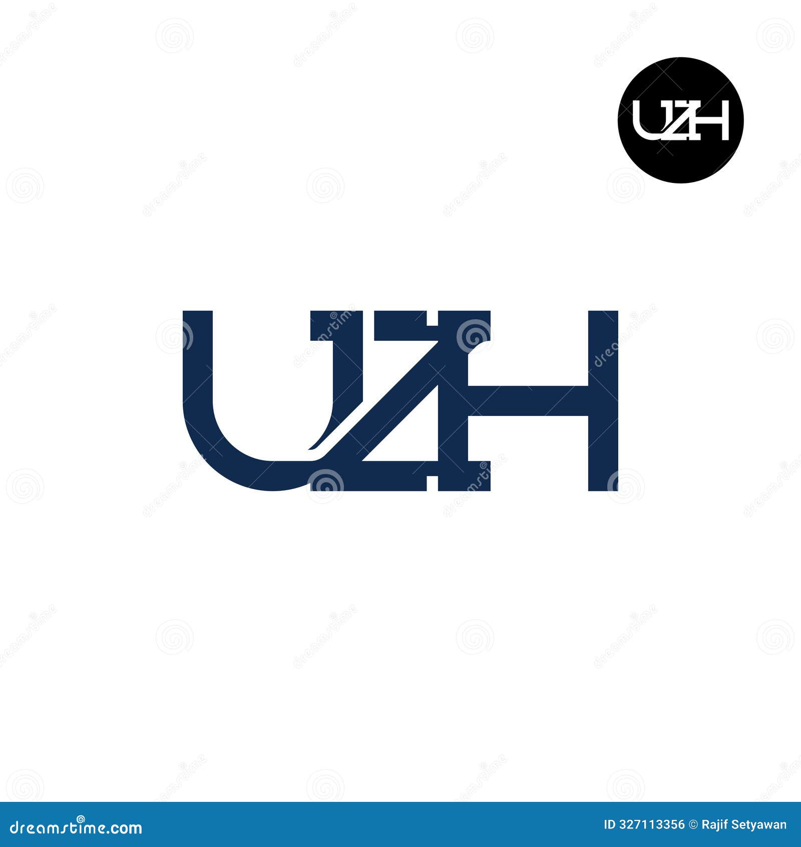 UZH Logo Letter Monogram Design Stock Vector - Illustration of modern ...