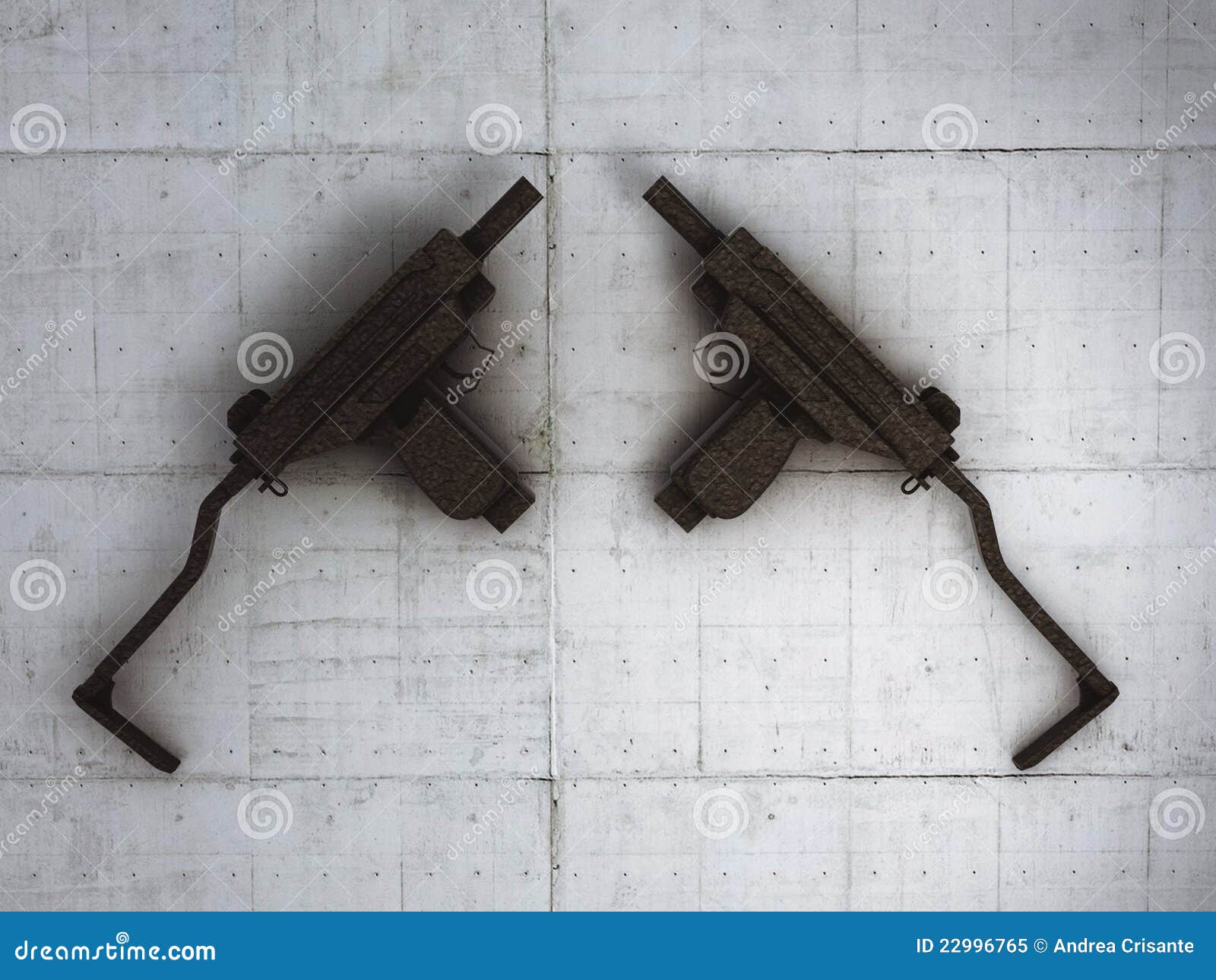 Uzi stock illustration. Illustration of concrete, mafia - 22996765