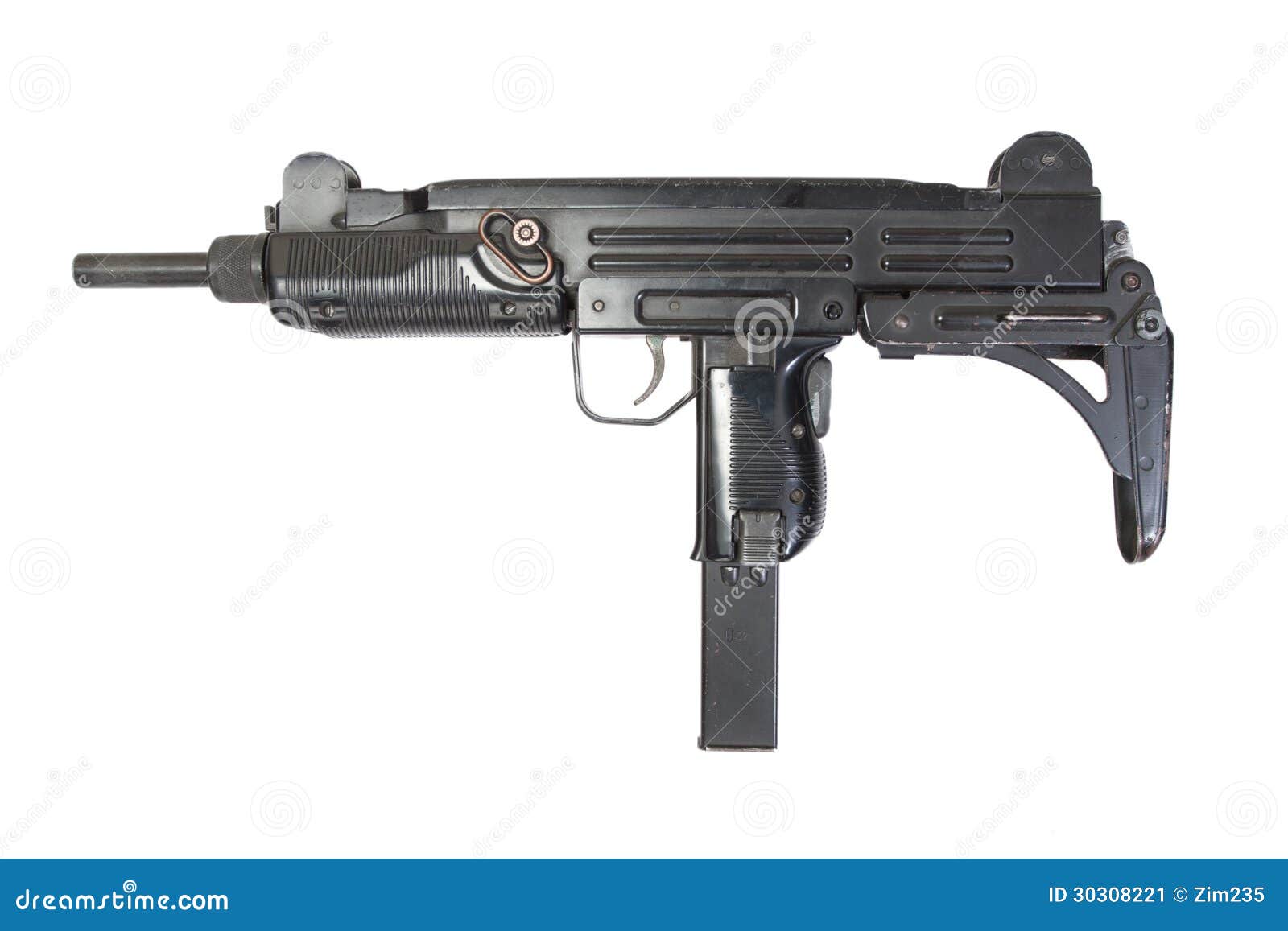 UZI submachine gun stock image. Image of danger, trigger - 30308221