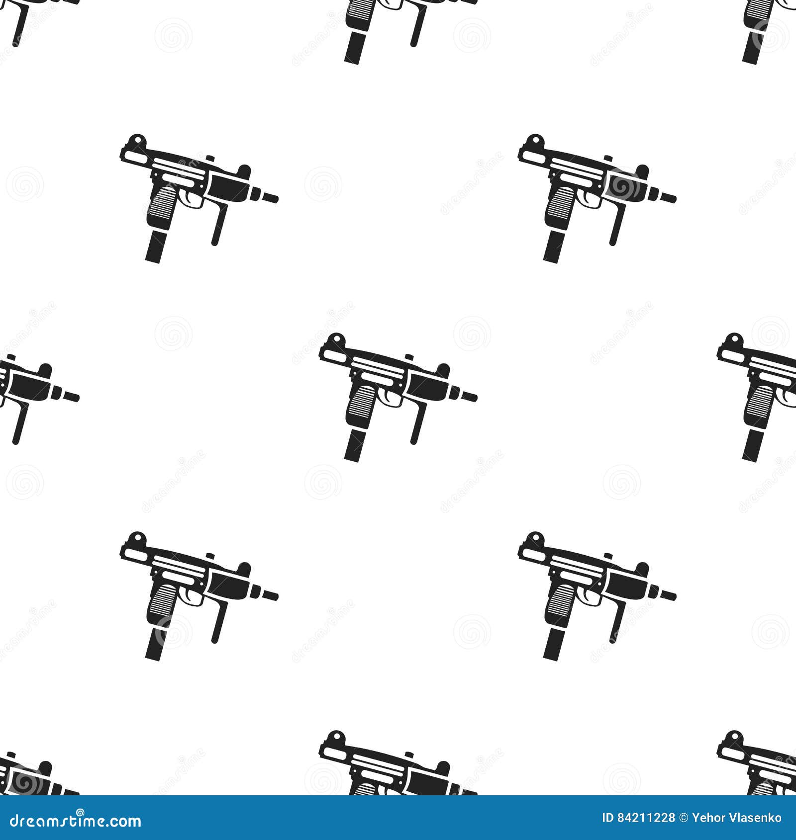 UZI Weapon Icon in Black Style Isolated on White Background. Weapon ...