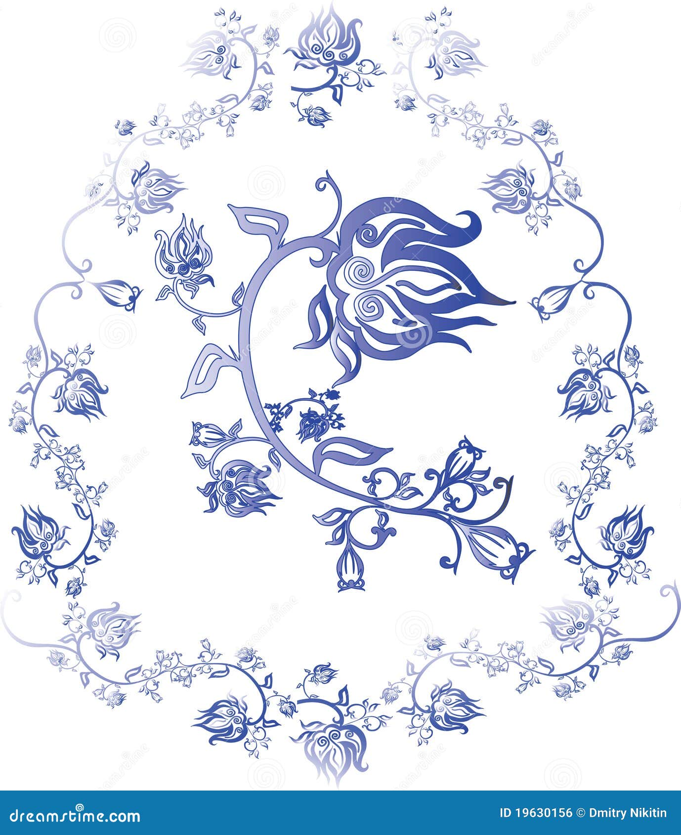 Uzor2 stock vector. Illustration of peony, texture, pattern - 19630156