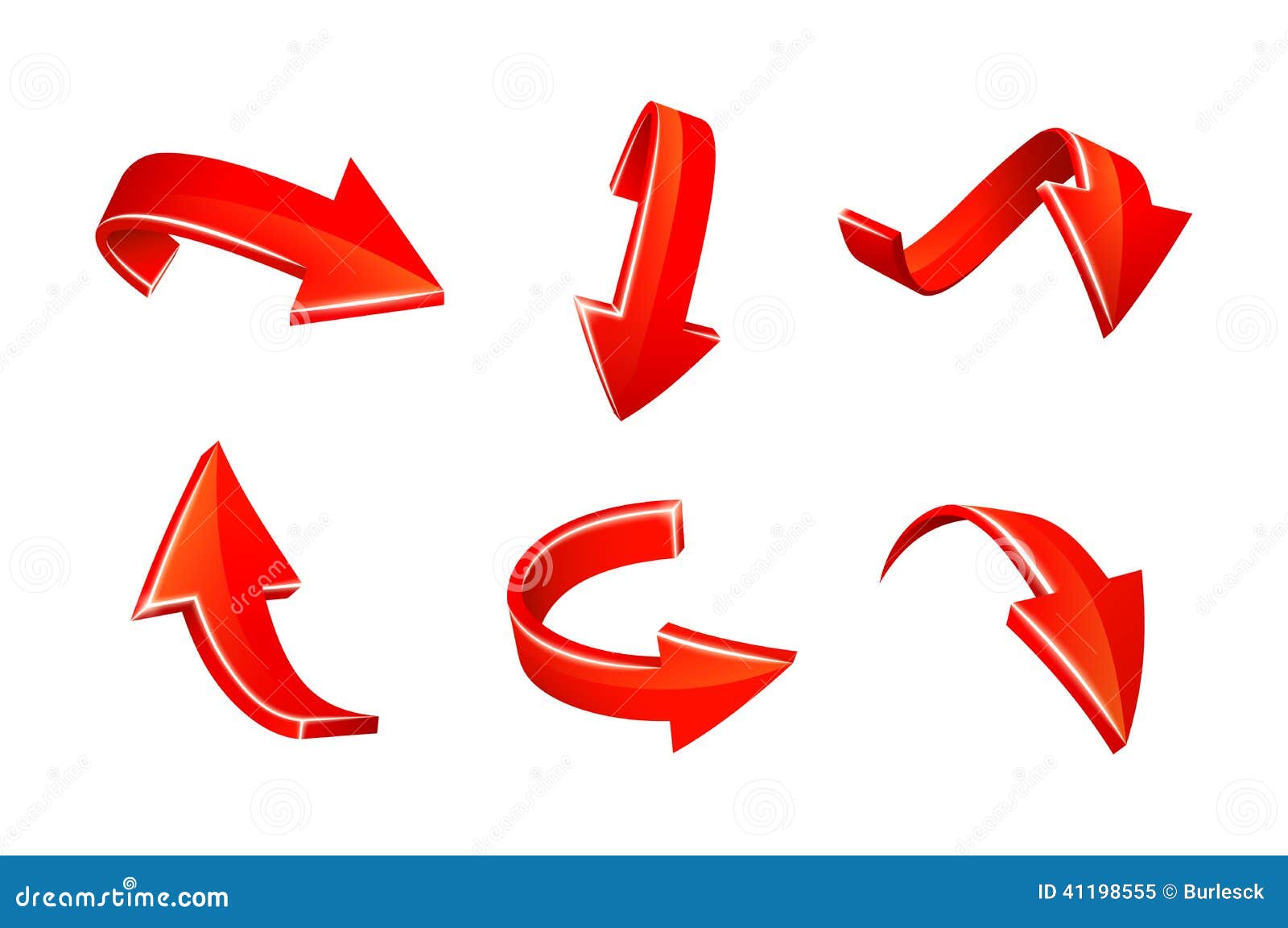 Várias Setas Vermelhas Ajustadas Ilustração do Vetor - Ilustração de ...