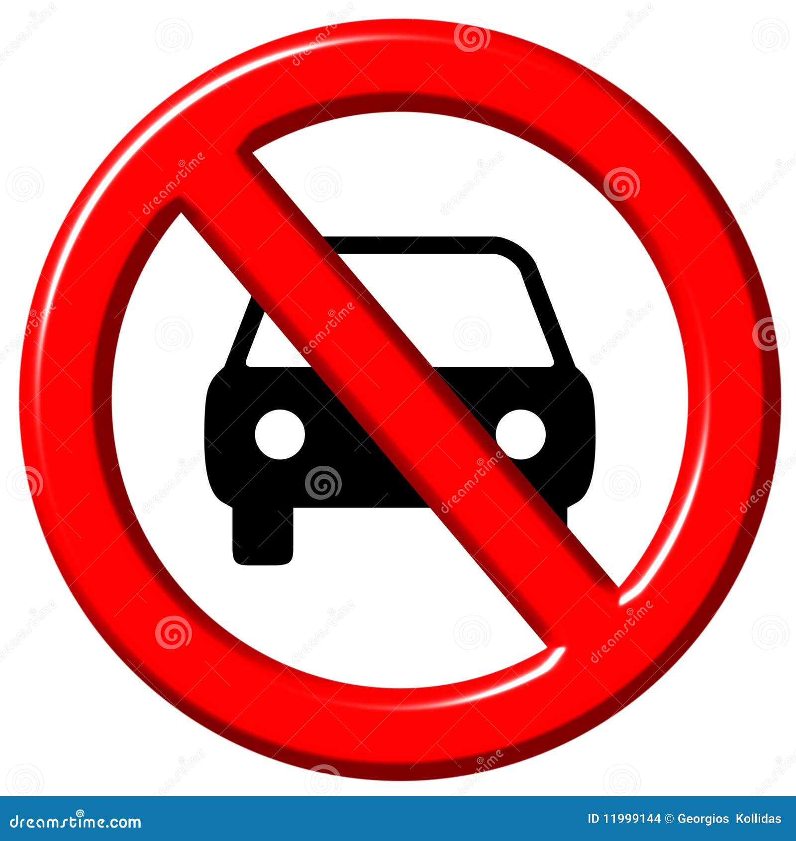 Véhicule N'a Pas Permis Le Signe 3d Illustration Stock - Illustration ...