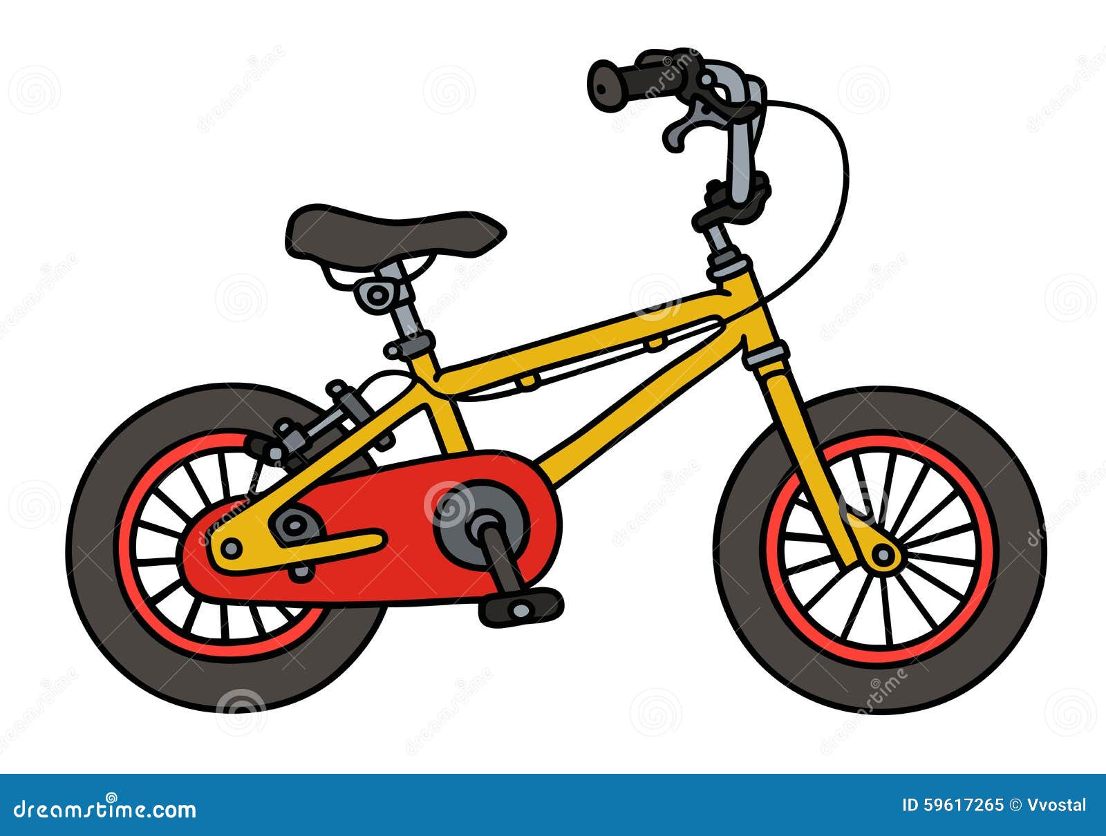 Vélo jaune d'enfant illustration de vecteur. Illustration of vecteur ...