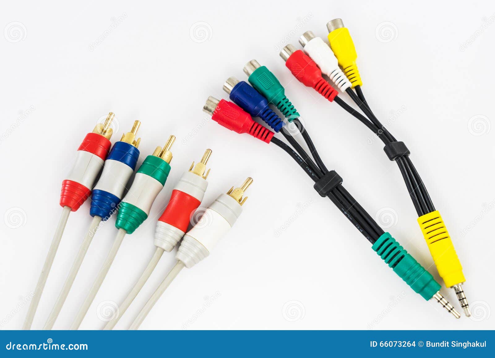 Vídeo Componente Y Cable Audio Foto de archivo - Imagen de ordenador ...