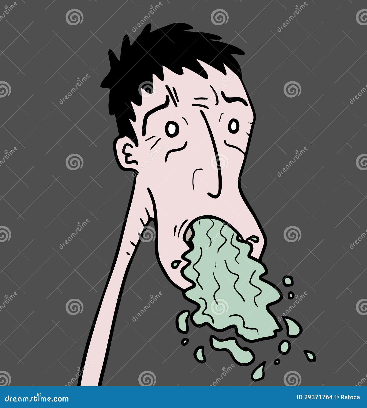 Vómito verde ilustración del vector. Ilustración de malo - 29371764