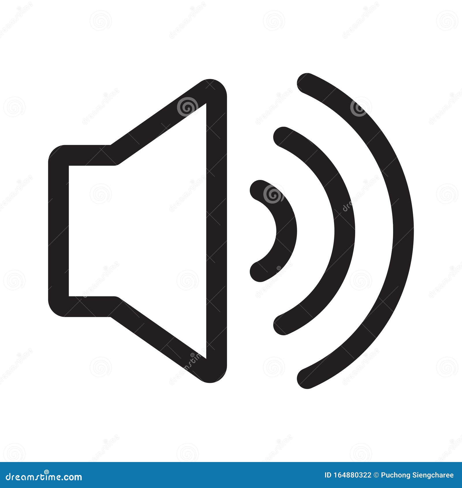 Speaker Vector Icon.turn on Volume Icon Stock Vector - Illustration of ...