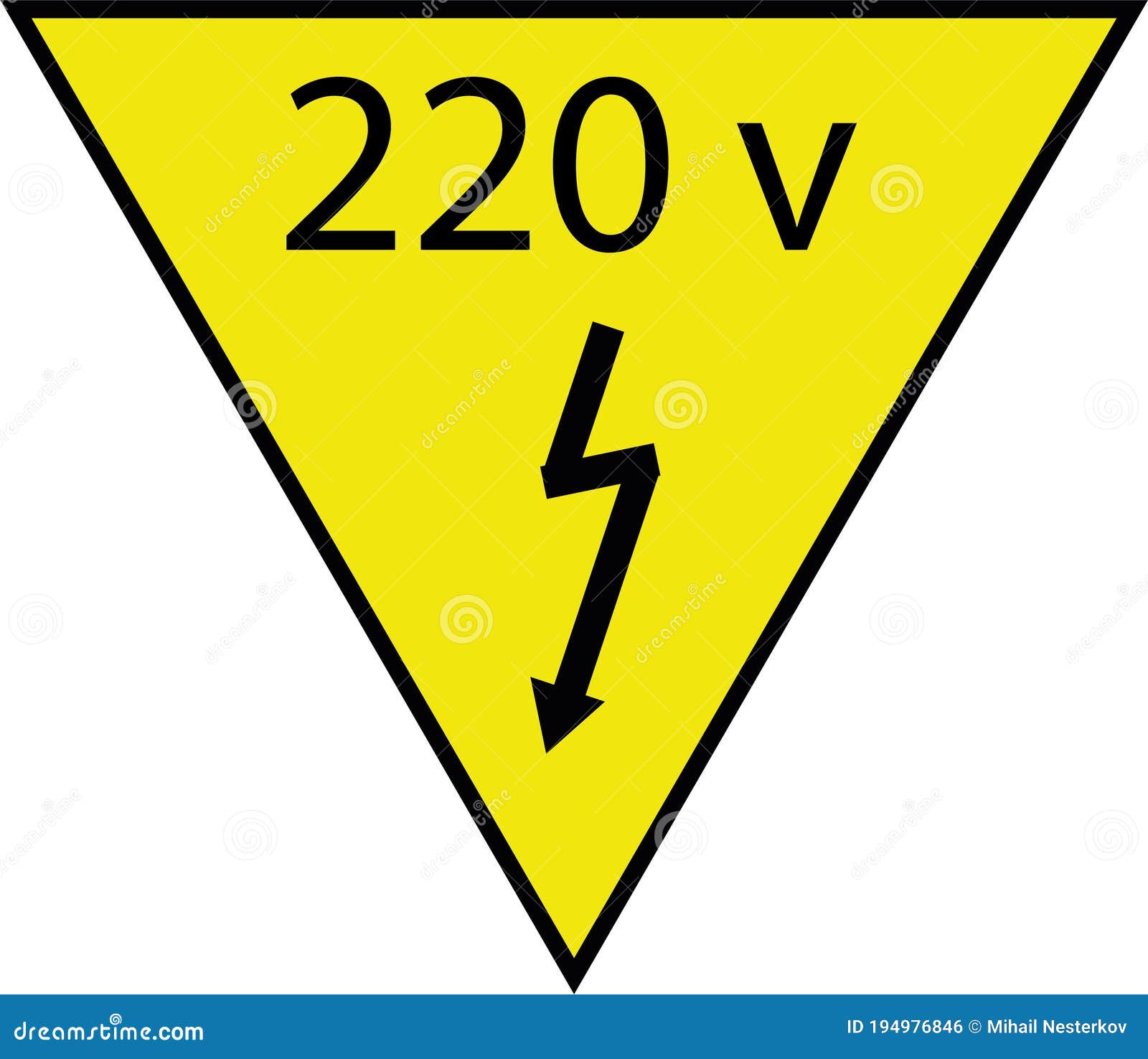 220v stock vector. Illustration of flash, industry, inscription - 194976846