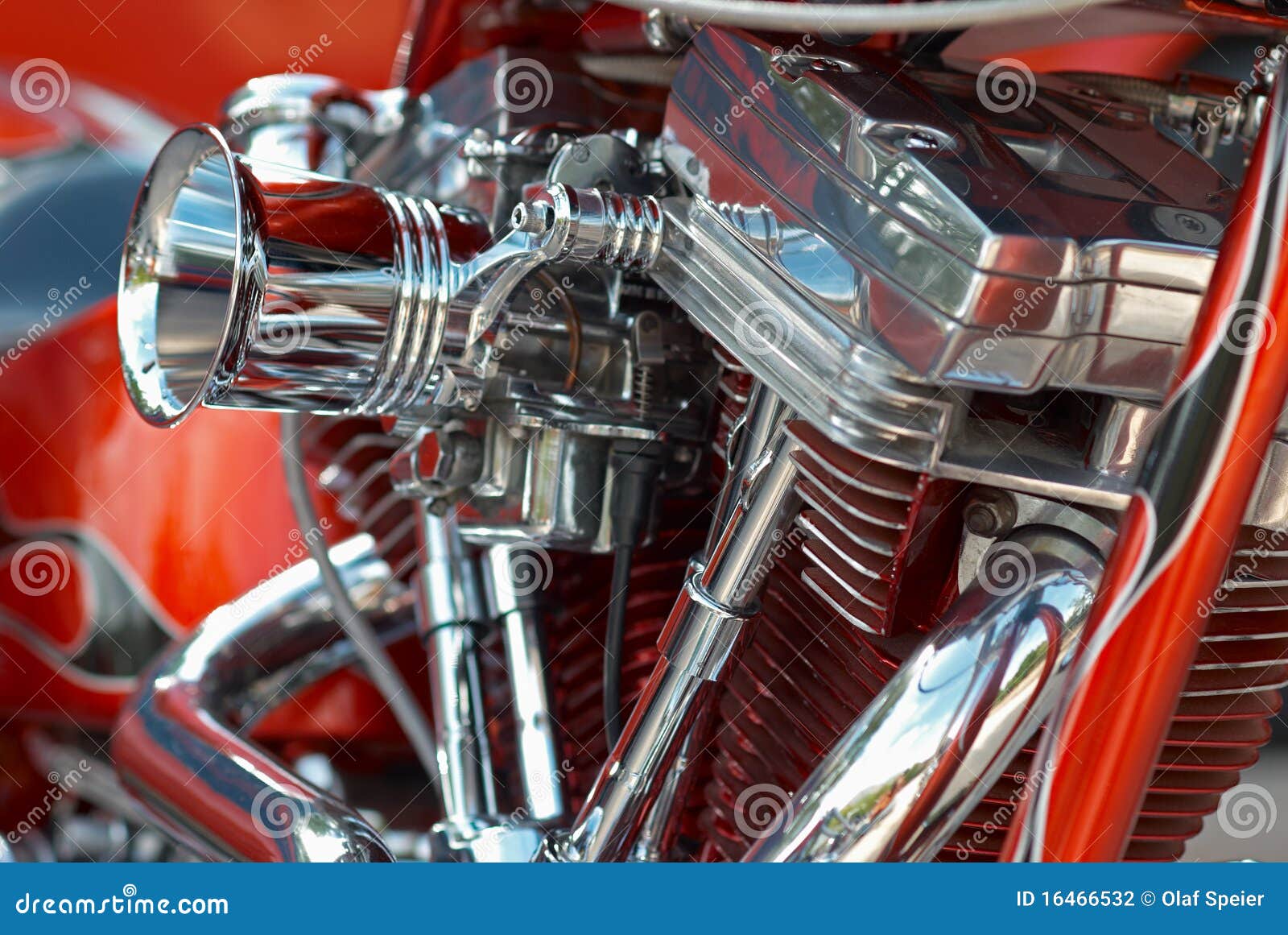 V-2 bike engine stock photo. Image of fins, pipe, customized - 16466532