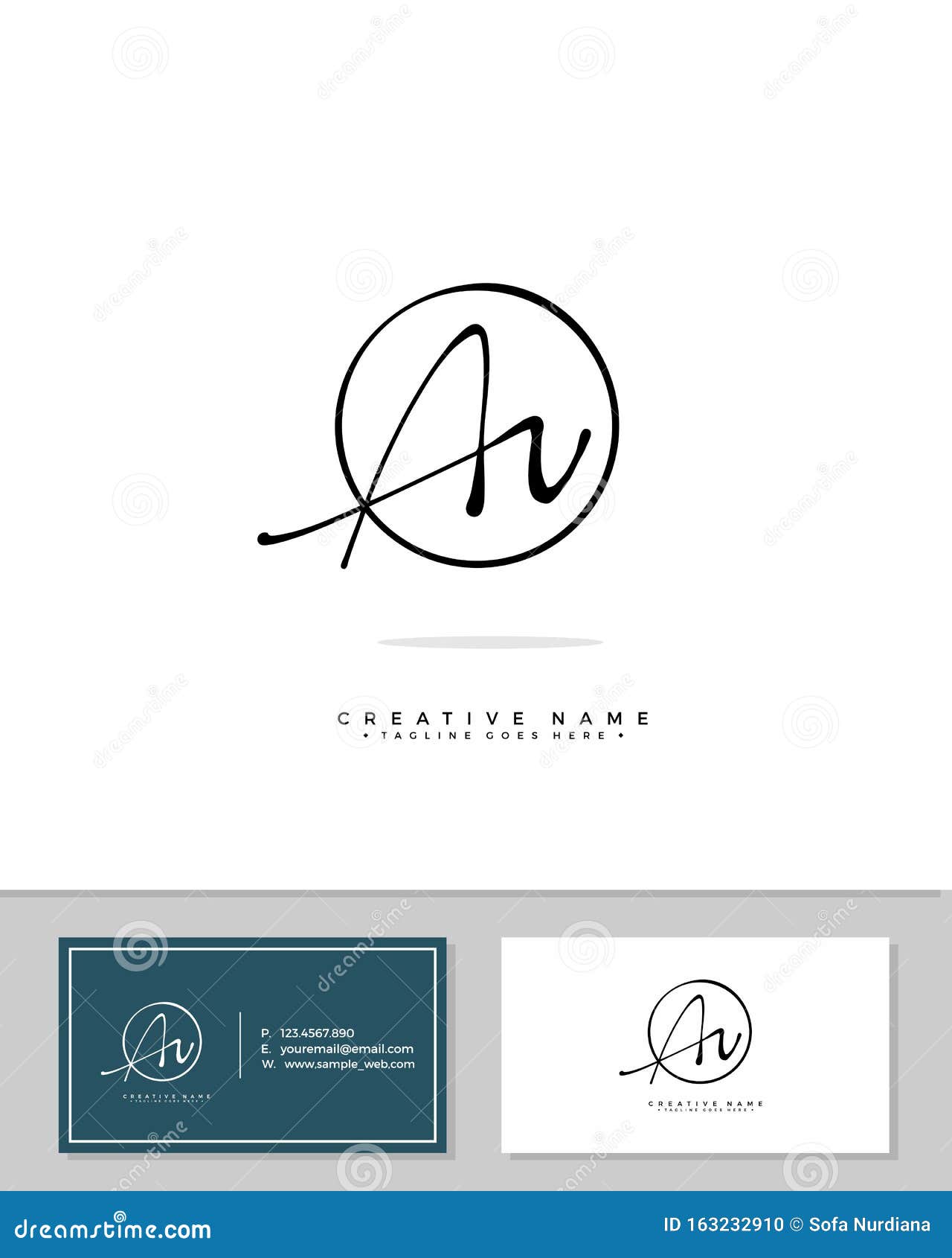 A V AV Initial Logo Signature Vector. Handwriting Concept Logo. Stock ...