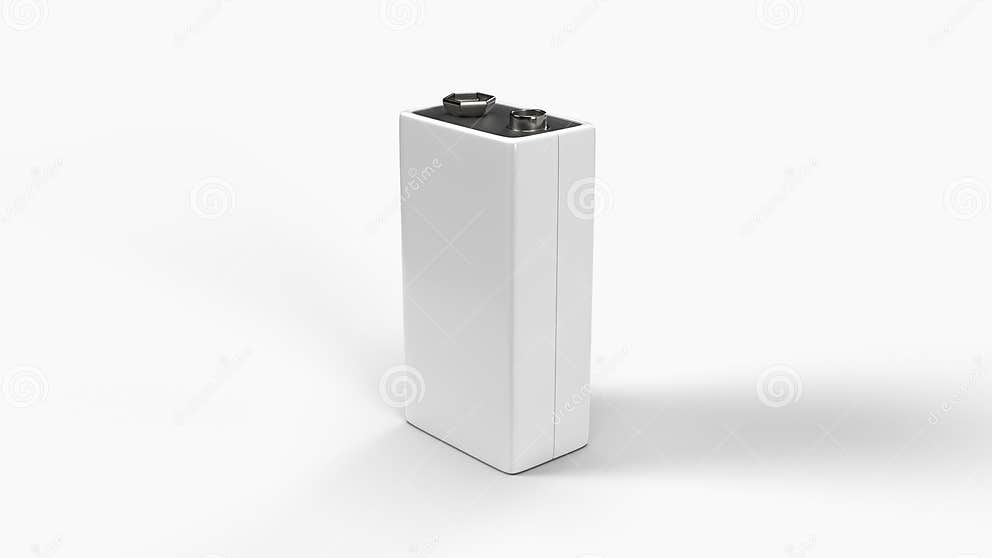 V9 Battery with Clean White Design for Mockup Stock Illustration ...