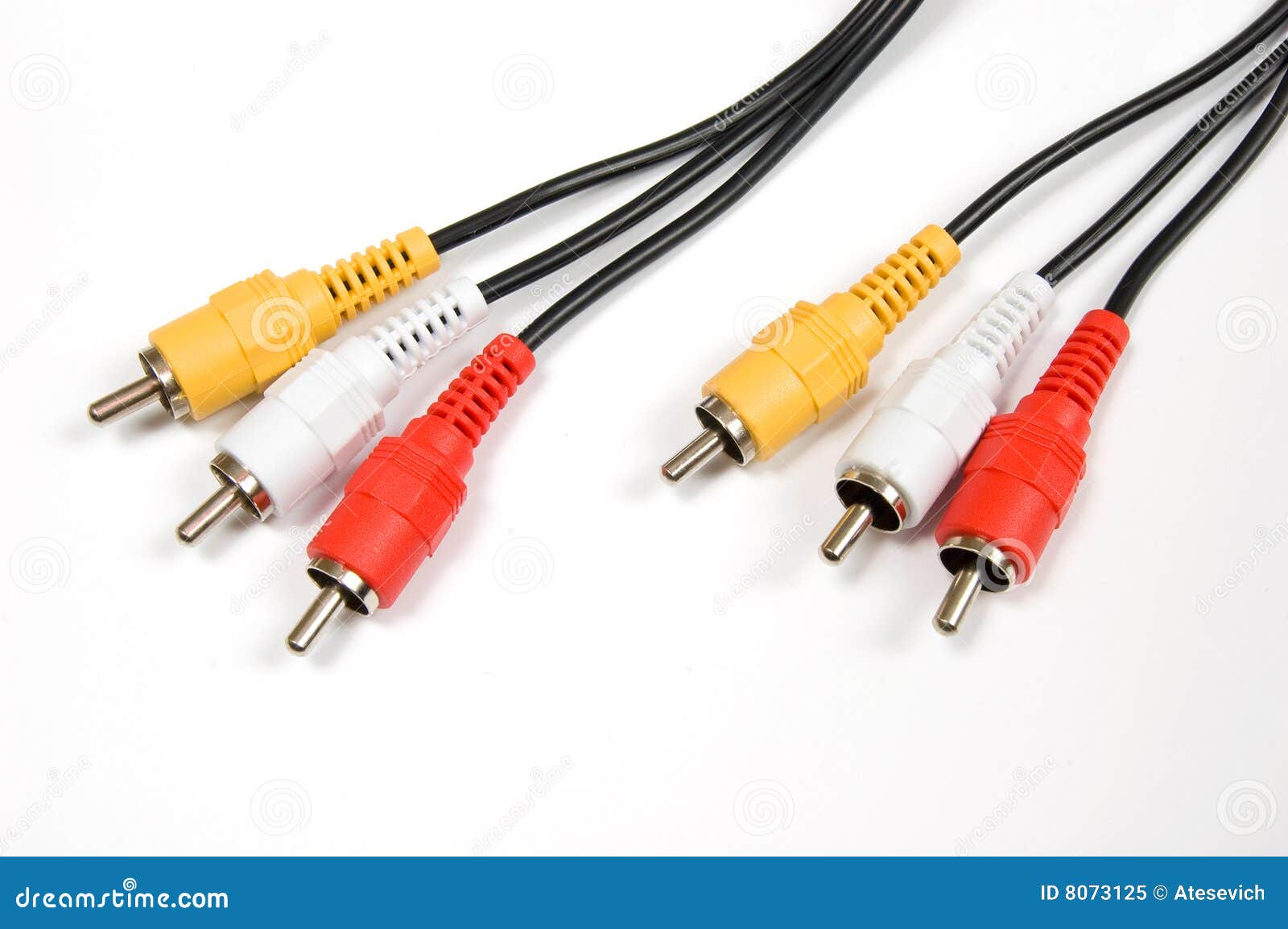 A/V cable connectors stock image. Image of jack, interconnect - 8073125