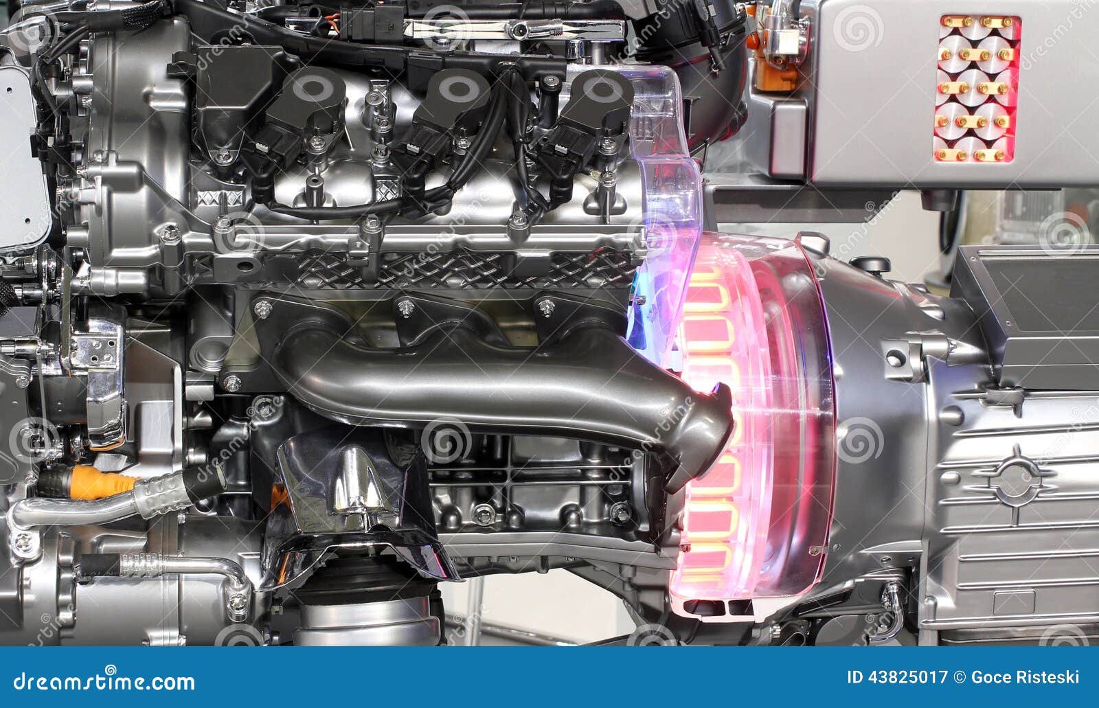 V6 car hybrid engine stock image. Image of generate, bearing - 43825017