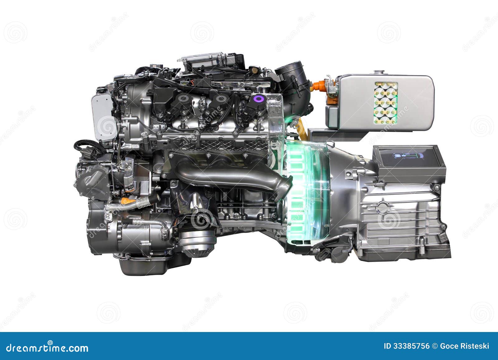 V6 car hybrid engine stock photo. Image of diesel, automobile - 33385756