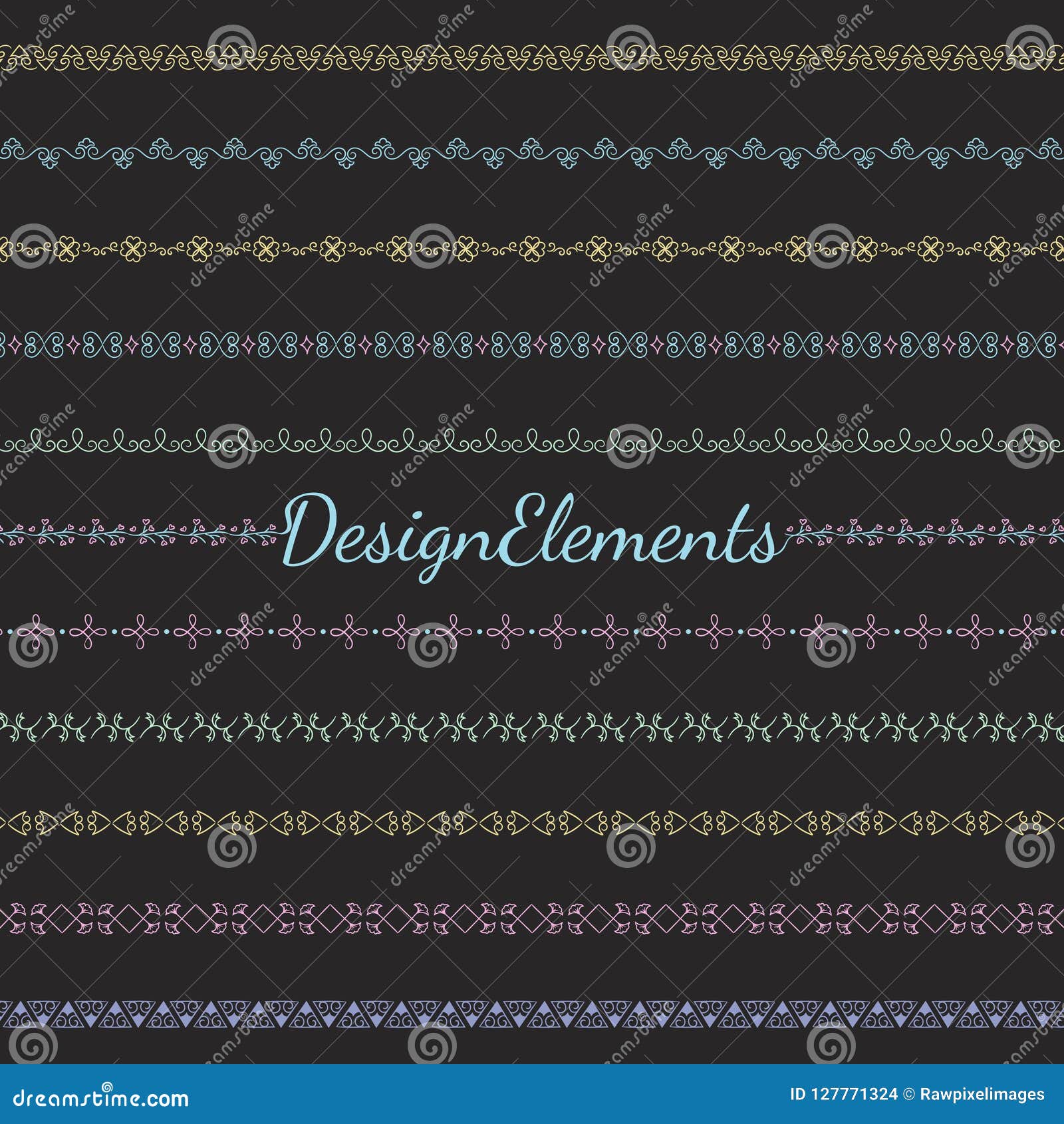 Collection of Divider Design Element Vectors Stock Vector ...