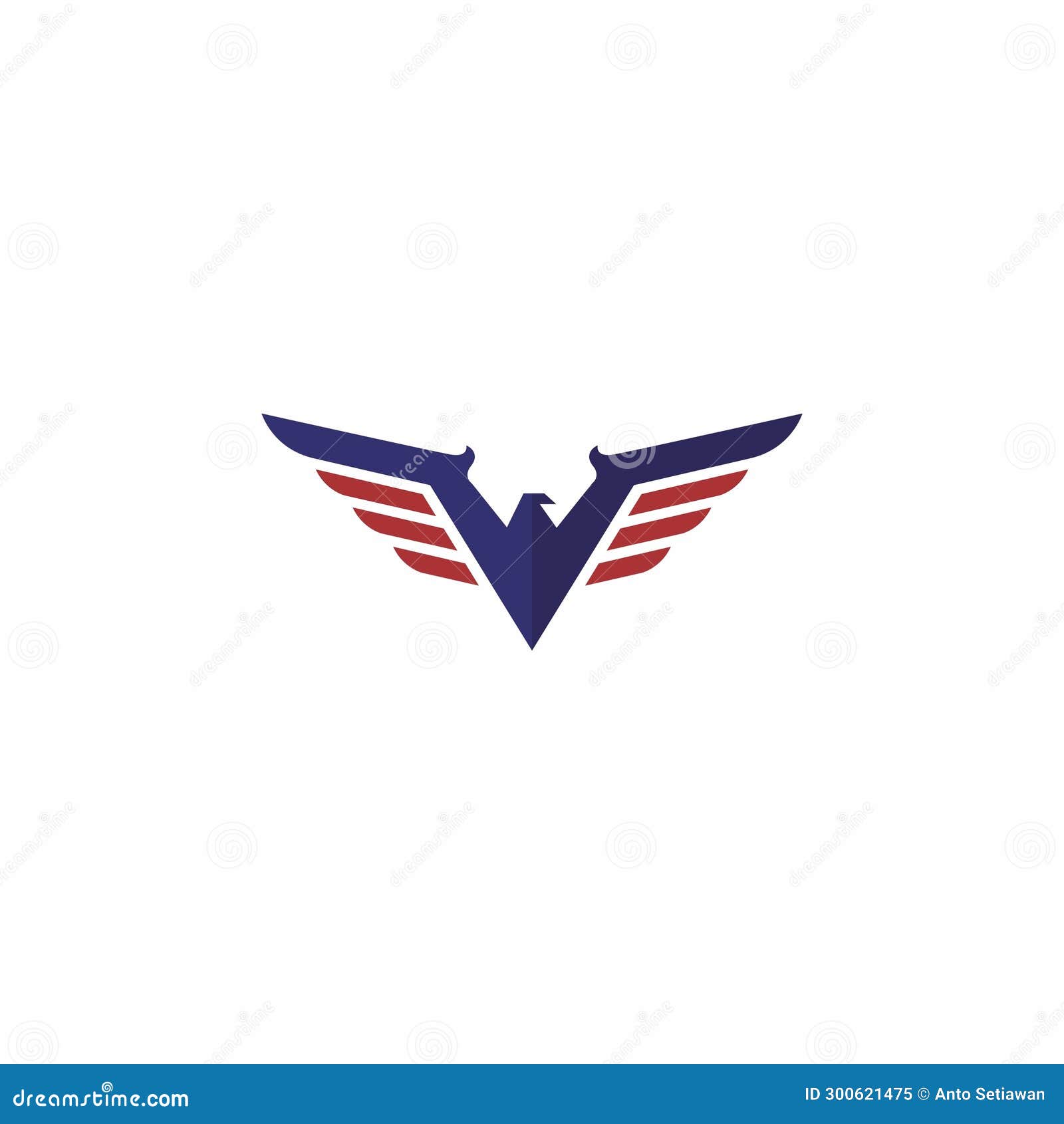 V Eagle Logo Simple and Strong Design. Letter V Stock Illustration ...