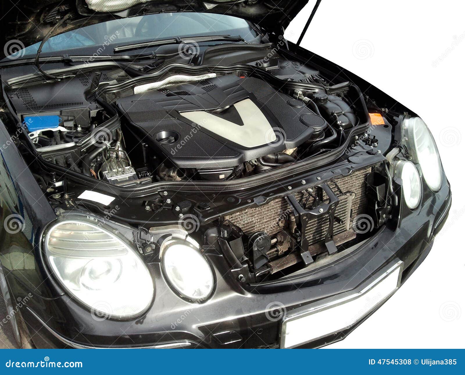 V6 Engine stock photo. Image of power, w211, e280, class - 47545308