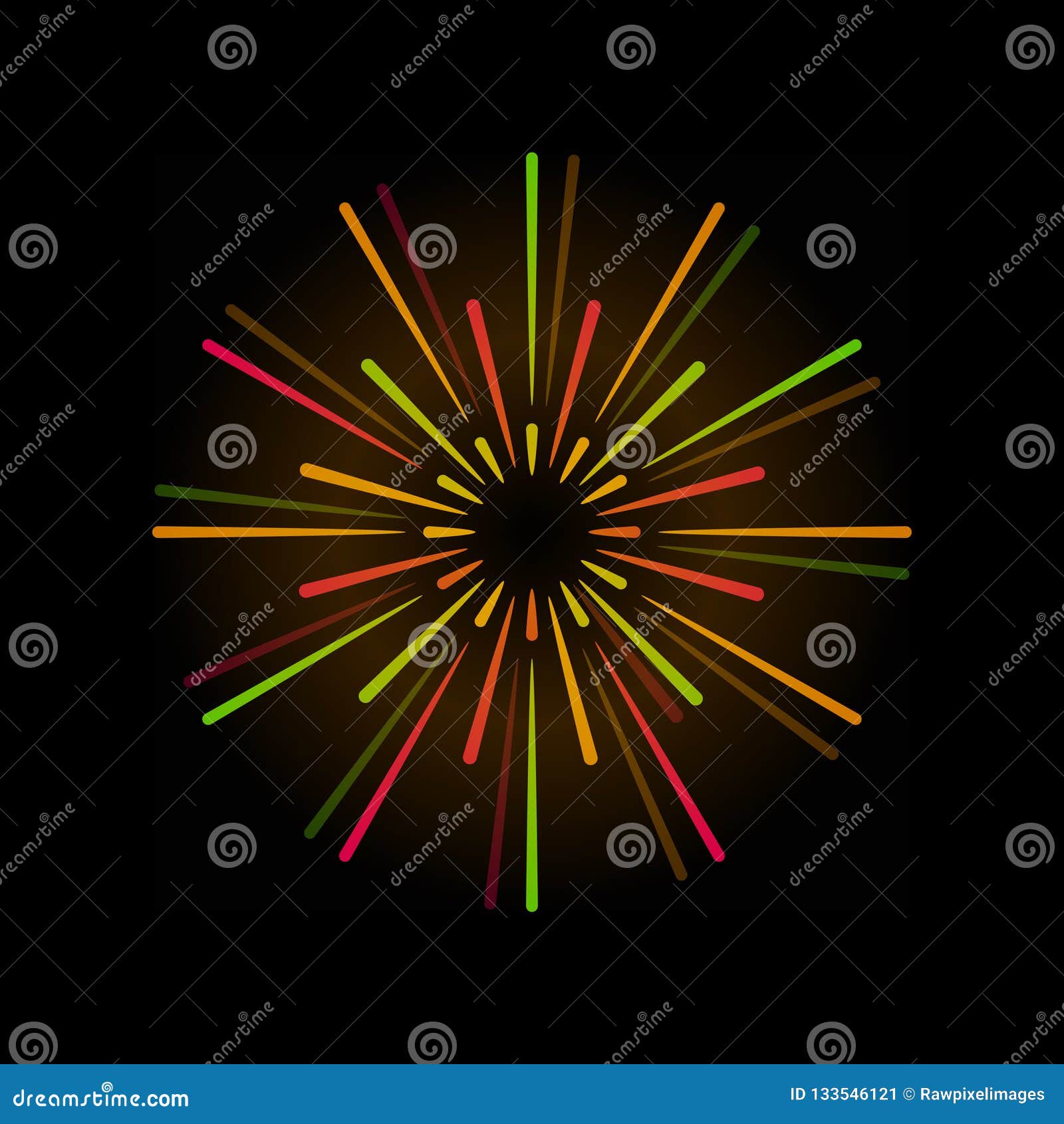 Vibrant Firework Explosion Element Vector Stock Vector - Illustration ...