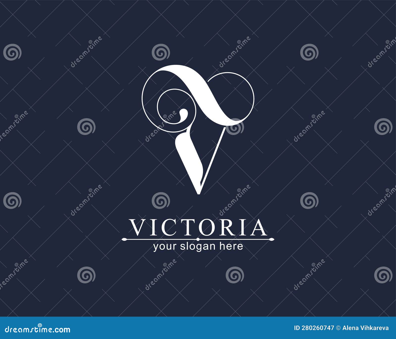 V and Infinity Logo. V Letter Logo Template Elements. Personal Monogram ...