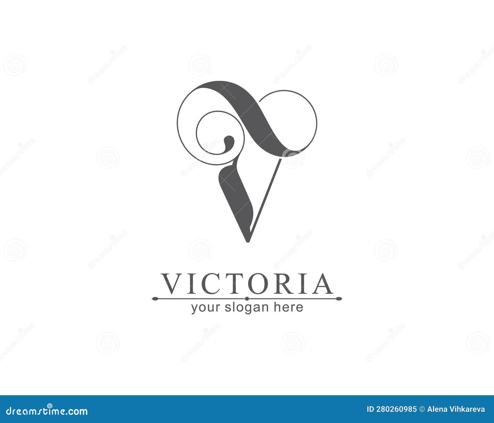 V and Infinity Logo. V Letter Logo Template Elements. Personal Monogram ...