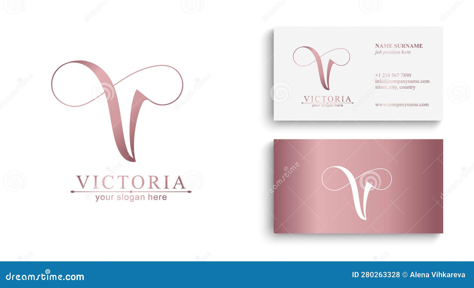 V and Infinity Logo. V Letter Logo Template Elements. Personal Monogram ...