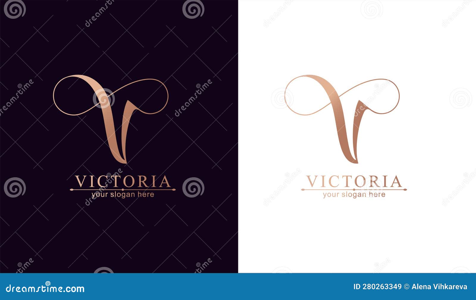 V and Infinity Logo. V Letter Logo Template Elements. Personal Monogram ...