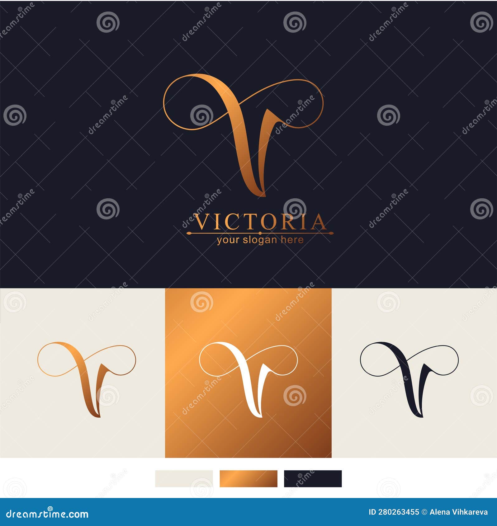 V and Infinity Logo. V Letter Logo Template Elements. Personal Monogram ...