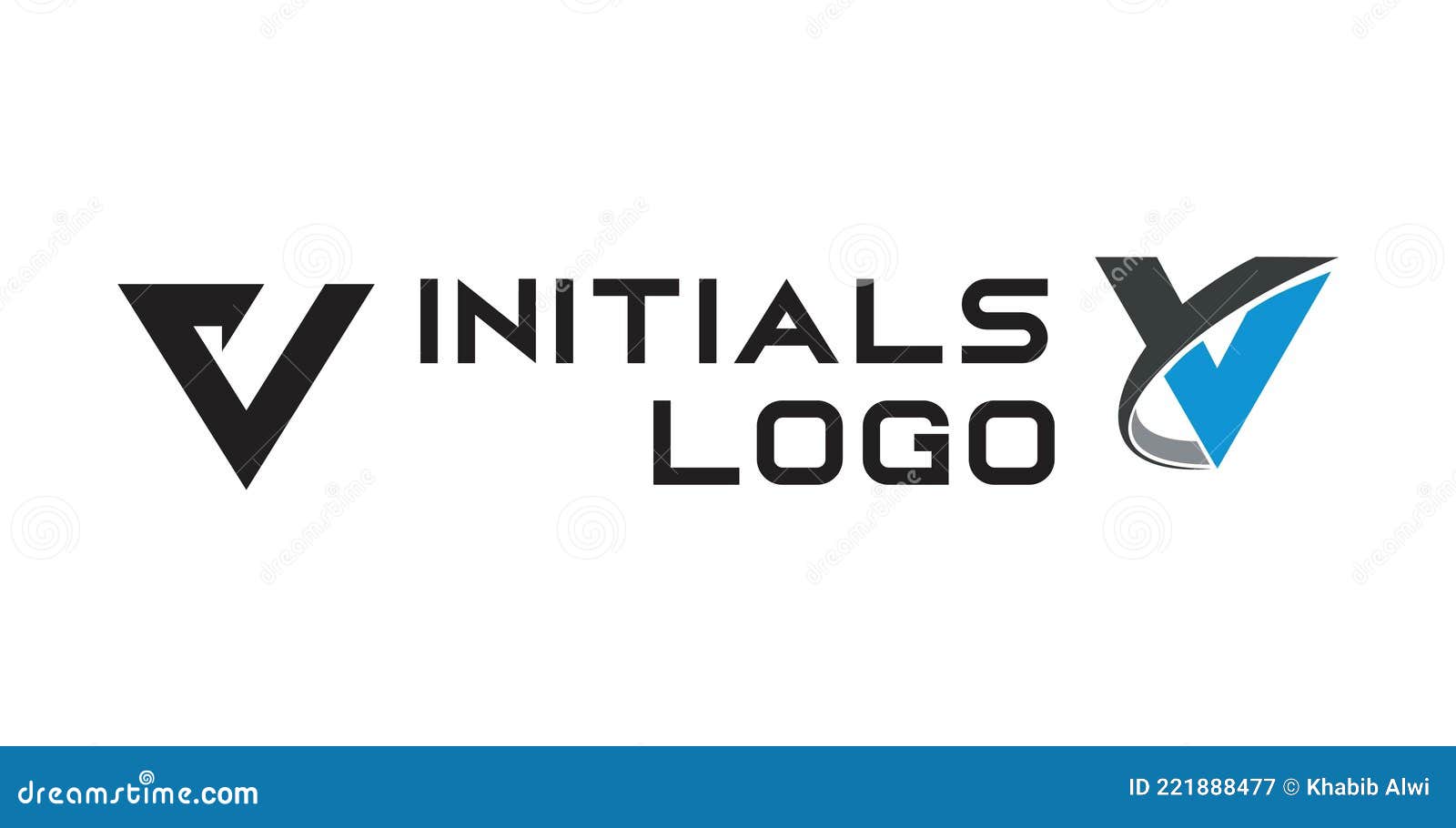 V initials logo stock vector. Illustration of abstract - 221888477