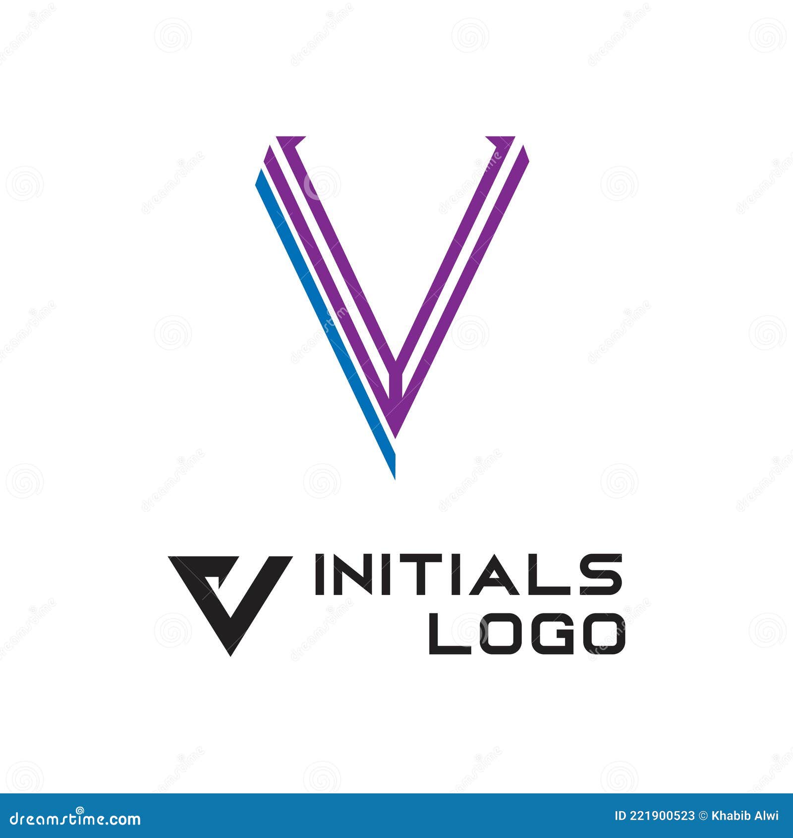 V initials logo stock vector. Illustration of logo, jewelry - 221900523