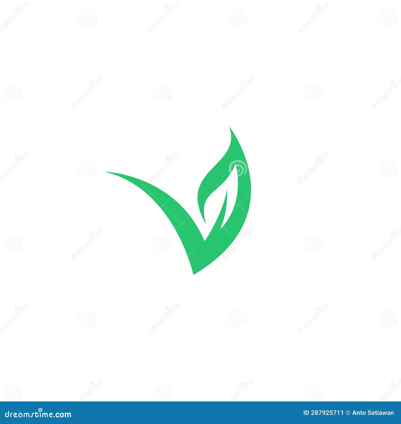 V Leaf Logo Design. Letter V Eco Vector Stock Illustration ...