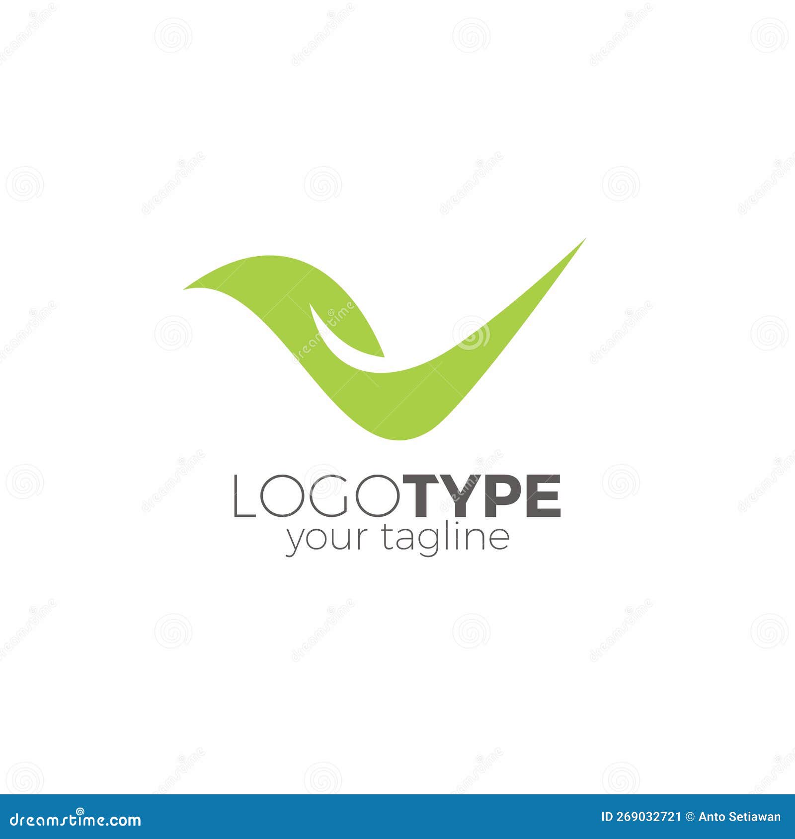 V Leaf Logo Illustration Leaf Icon Stock Vector - Illustration of ...