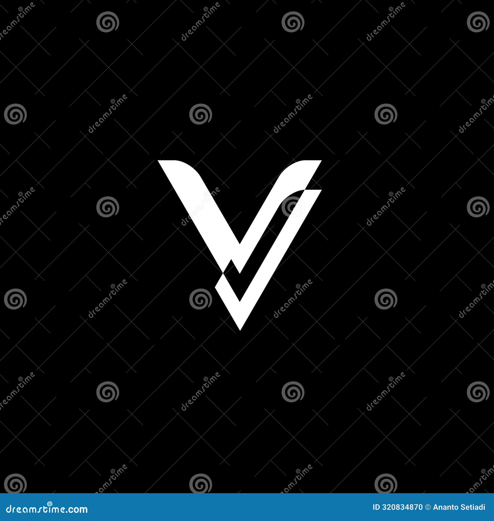 V Letter Check Mark Shape Logo Stock Vector - Illustration of identity ...