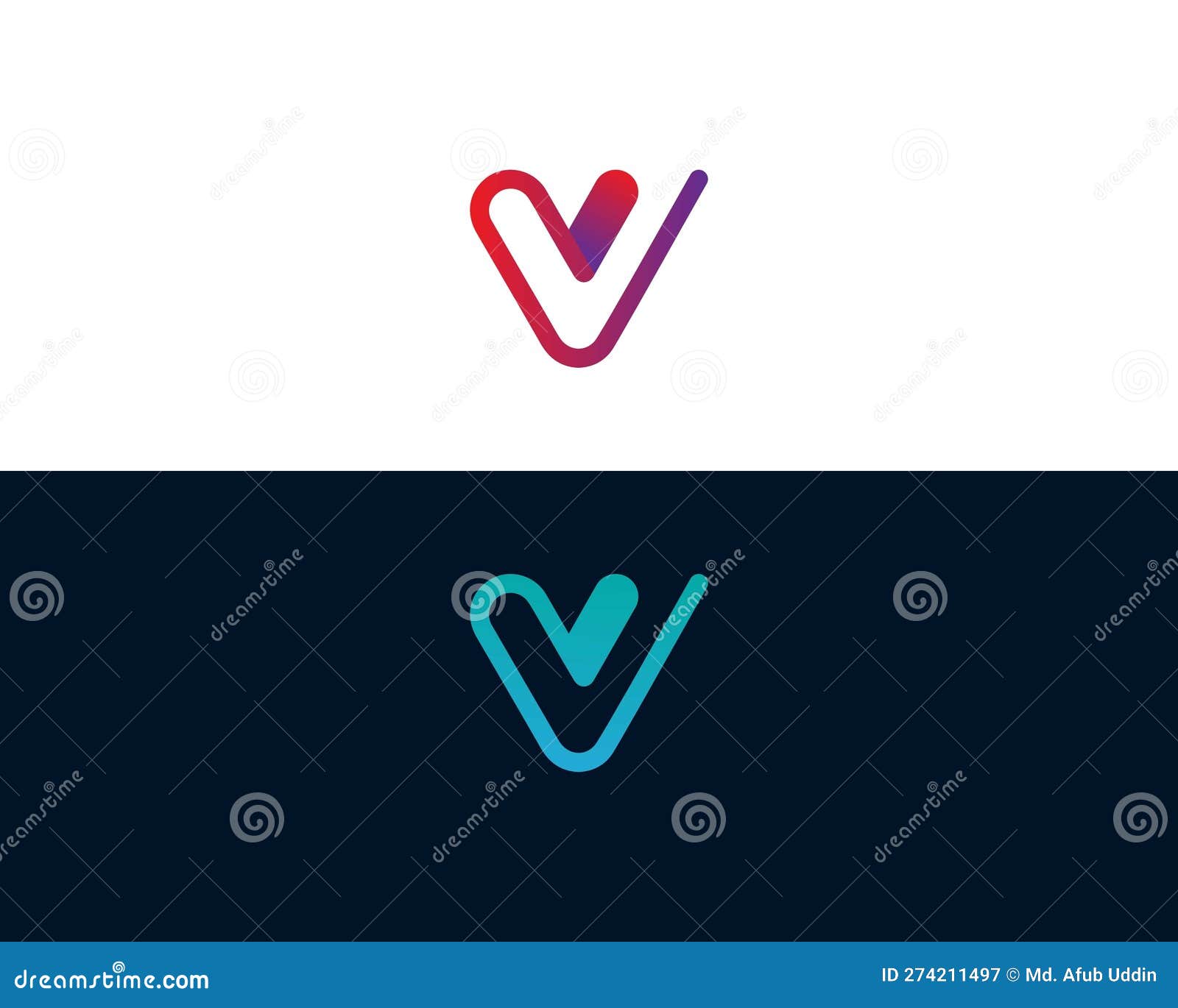Letter V Check Mark Logo Icon Design Template Elements-vector ...