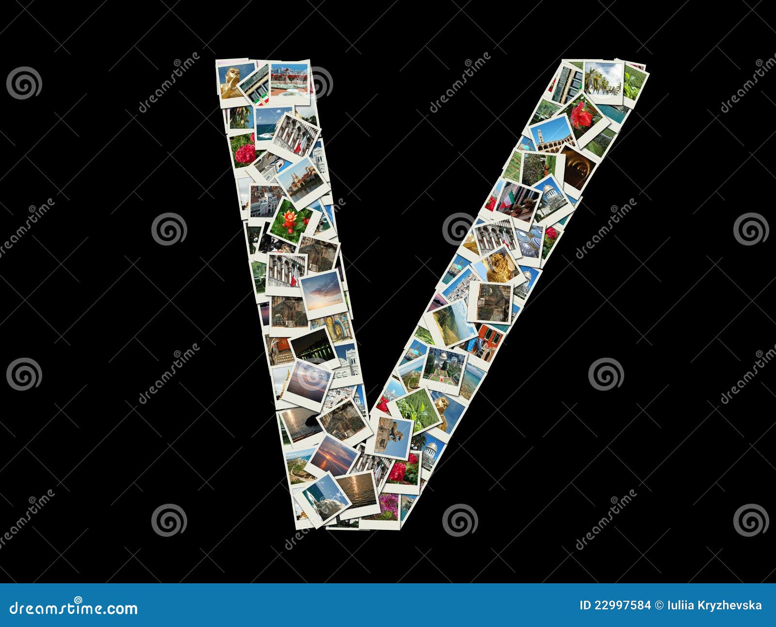 V Letter - Collage of Travel Photos Stock Photo - Image of italy ...