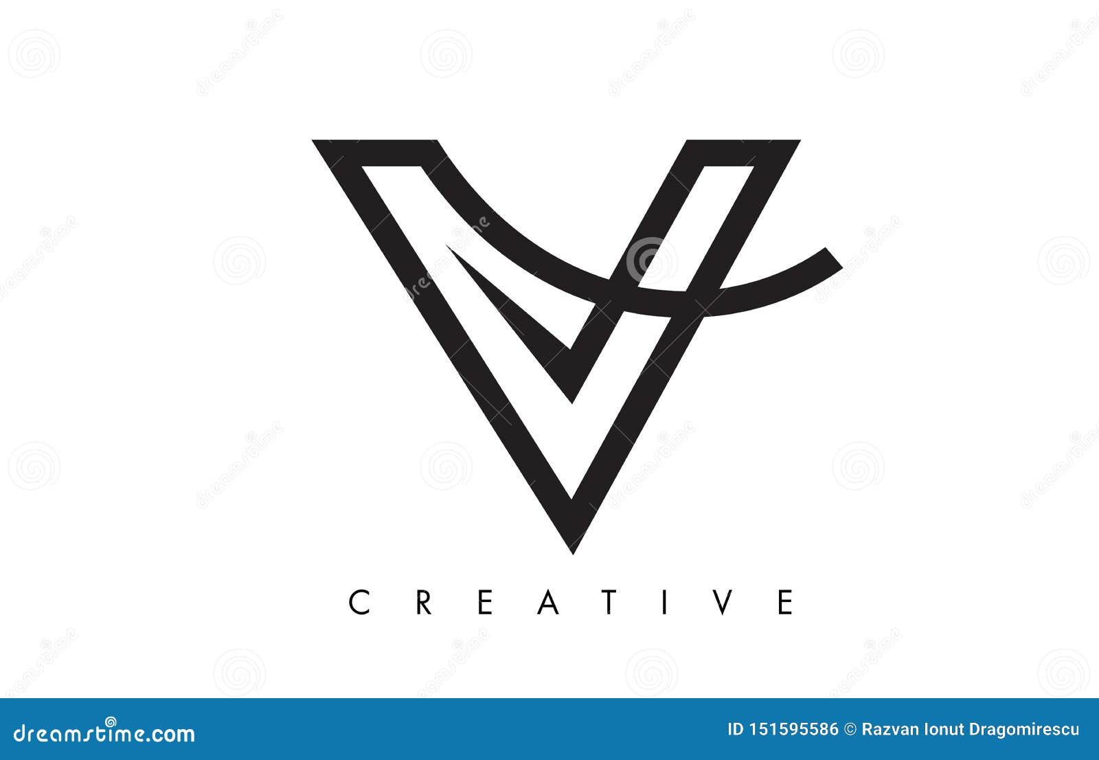 V Letter Design Logo. Letter V Icon Logo with Modern Swoosh Stock ...