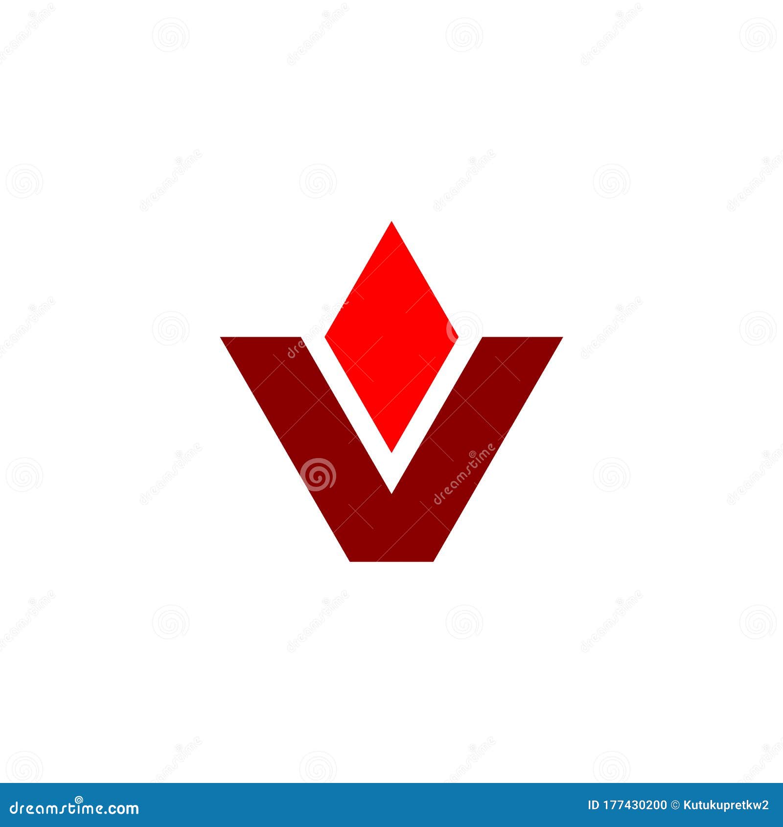 V Letter Diamond Logo Template Illustration Design. Vector EPS 10 Stock ...