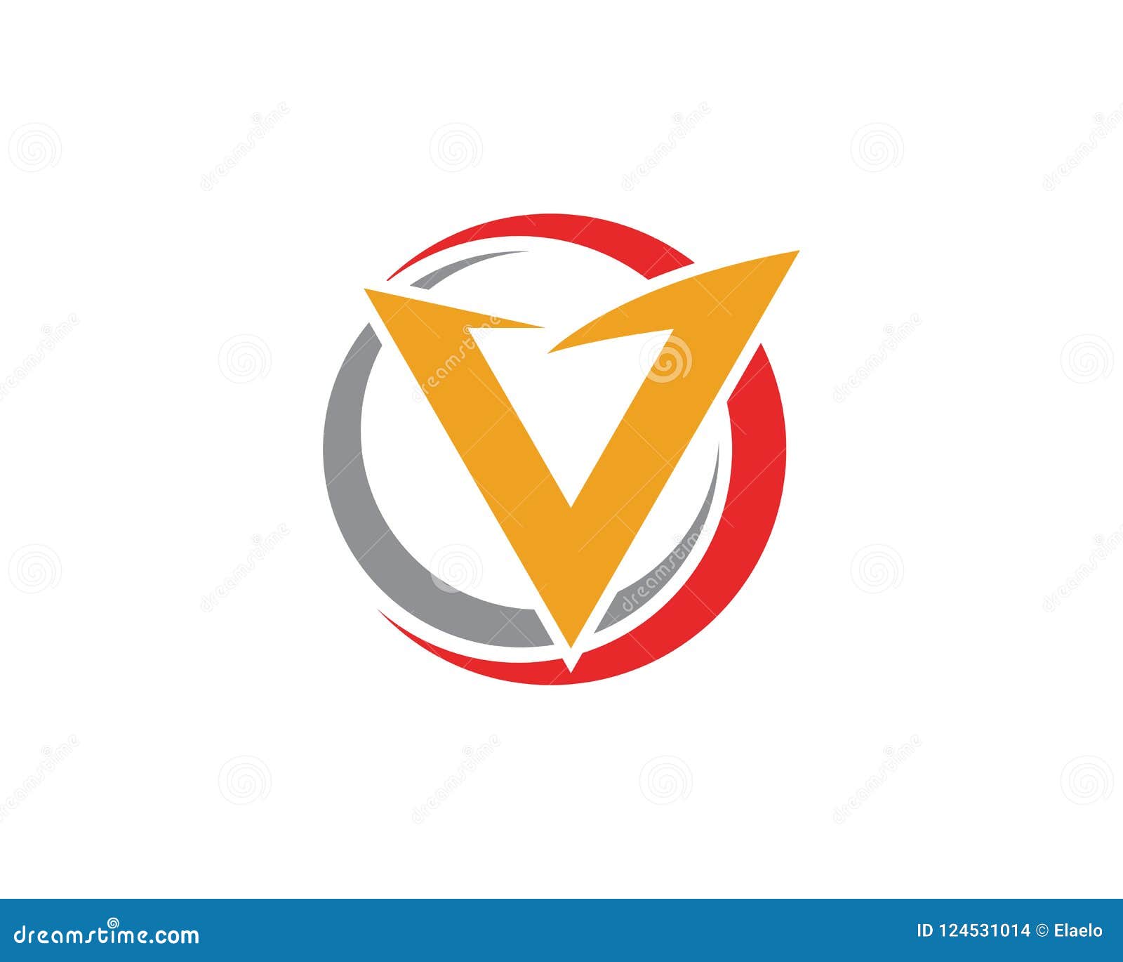 V Letter Lightning Logo Template Stock Vector - Illustration of company ...