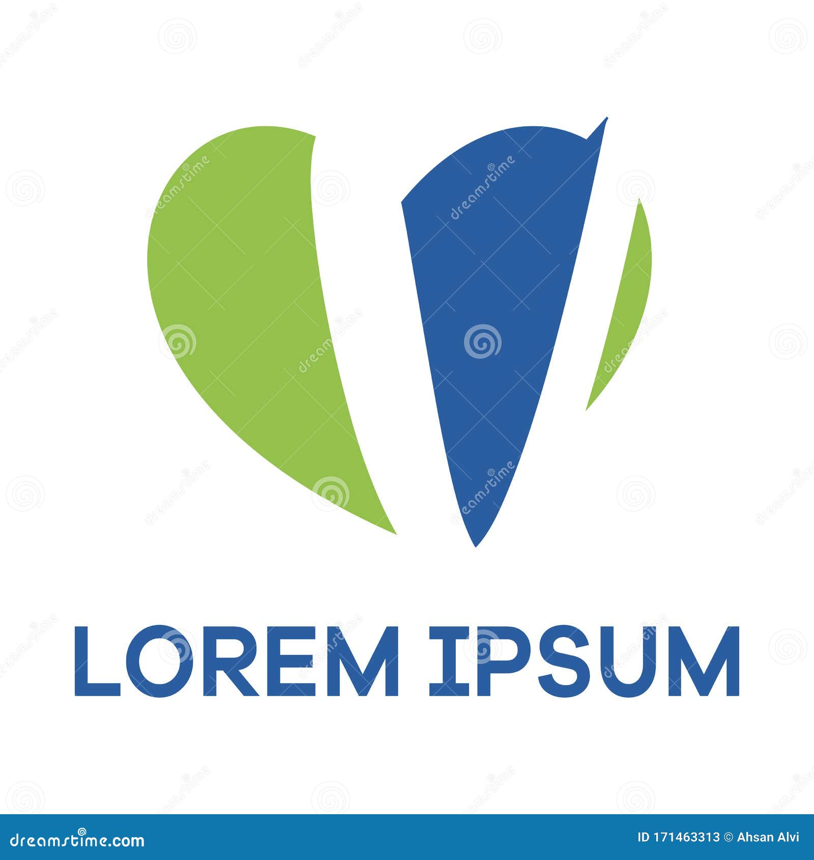 V Letter Logo Design. Letter V in Heart Shape Vector Illustration Stock ...